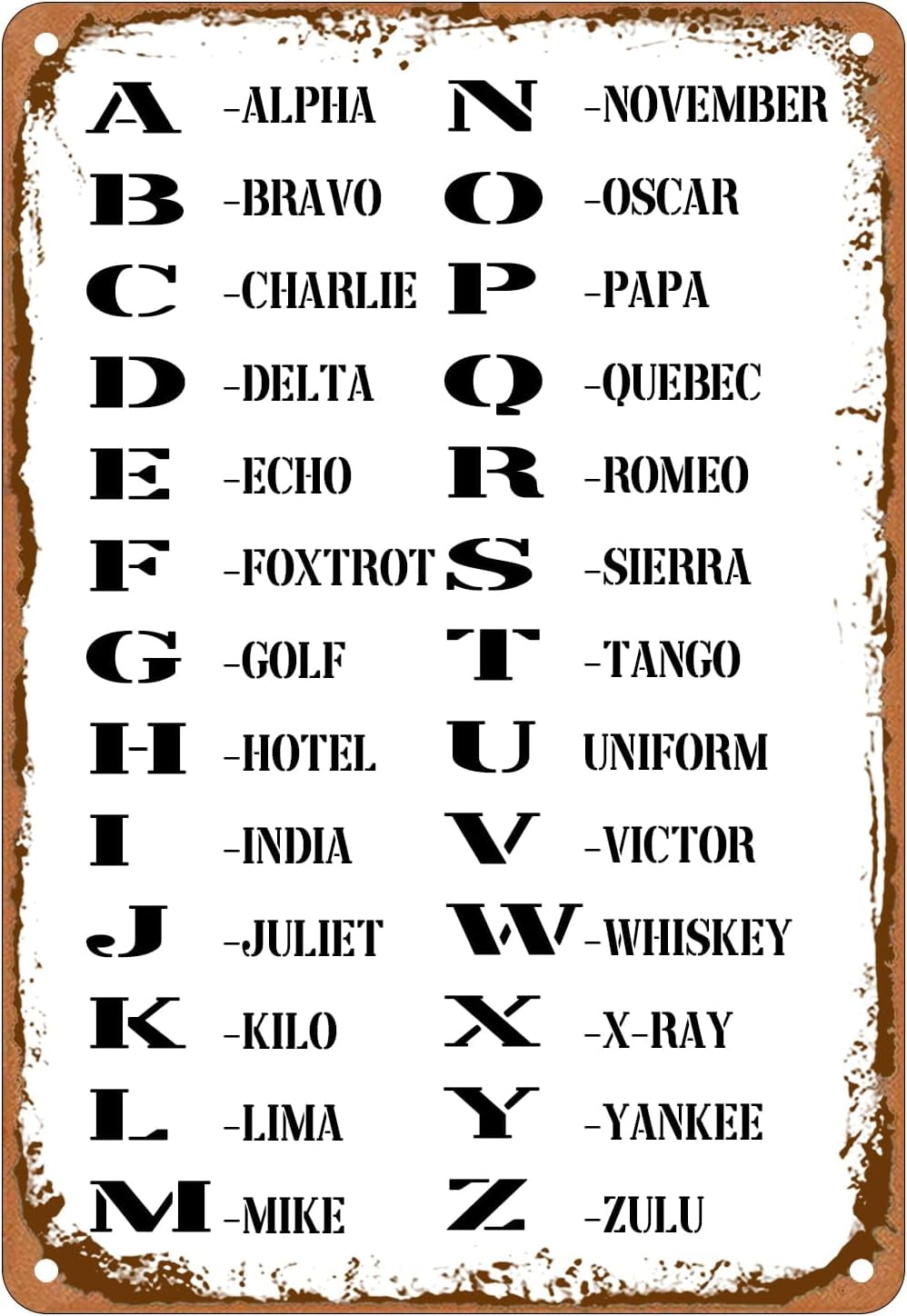 THIYOTA Puzzles 300 PCS Phonetic Alphabet Poster Alpha Zulu Vintage ...