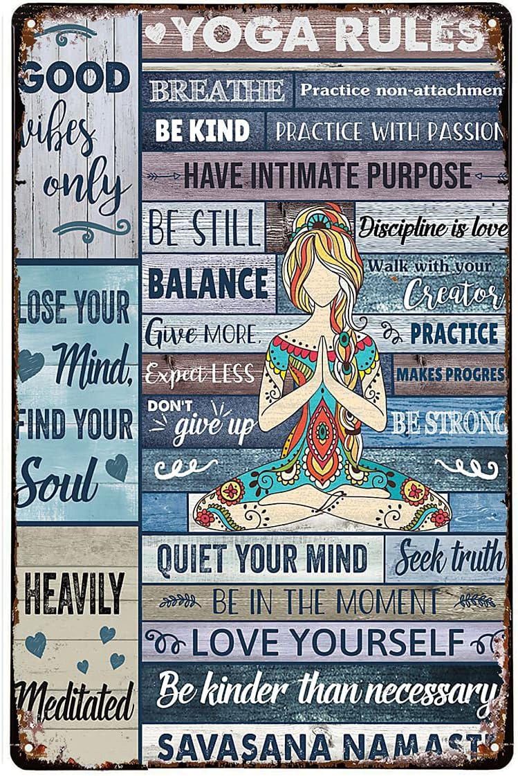 THIYOTA Puzzles 300 PCS Yoga Rules Pallet Bar door Panel Retro Vintage Mural - Walmart.com