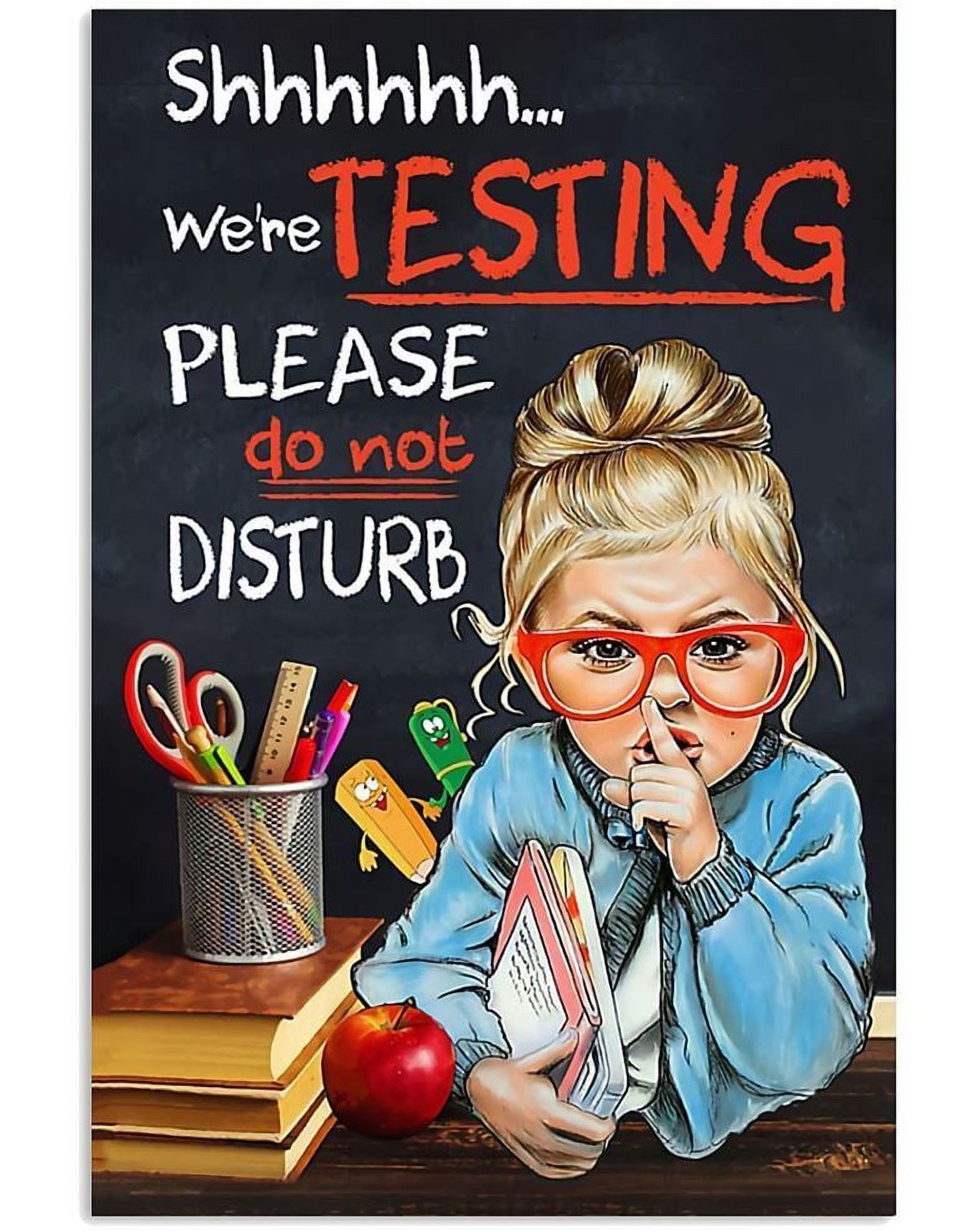 THIYOTA Student We’re Testing Please Do Not Disturb Vertical Poster Art ...