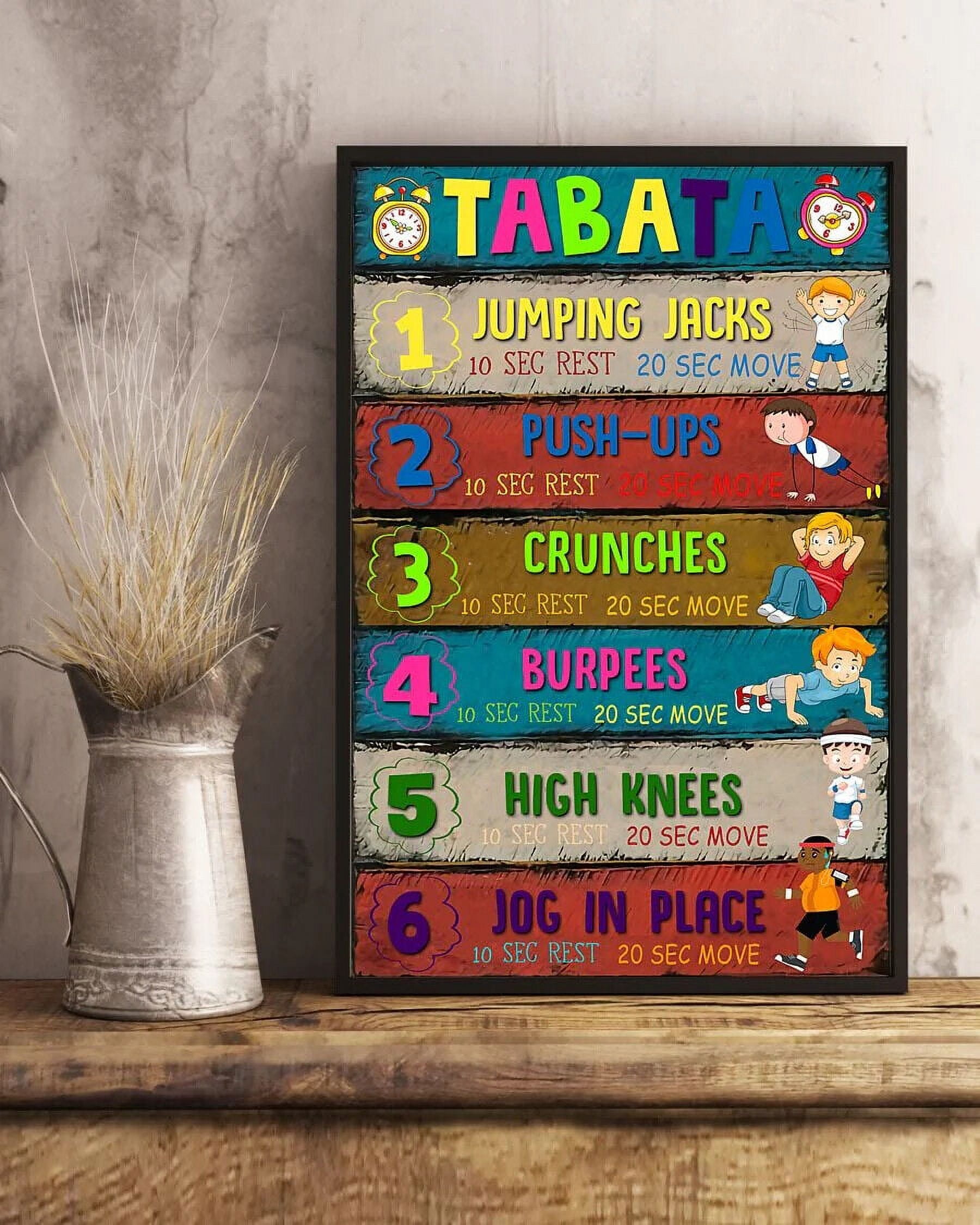 THIYOTA Tabata Poster Classroom Vintage Room Home Decor Art Gifts Idea ...