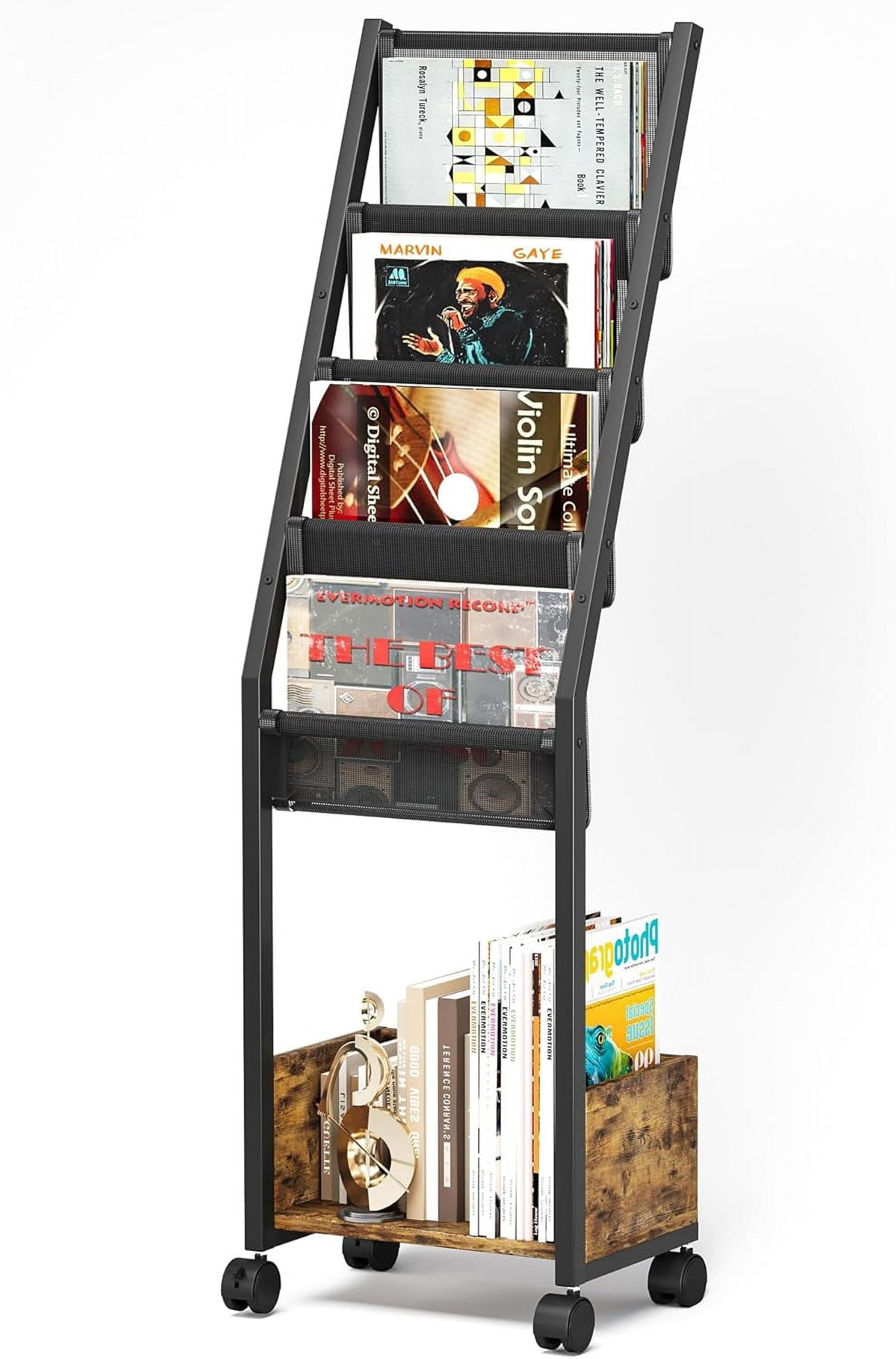 THIZEN Vinyl Record Storage,4 Tier Record Holder with Vinyl Holder ...