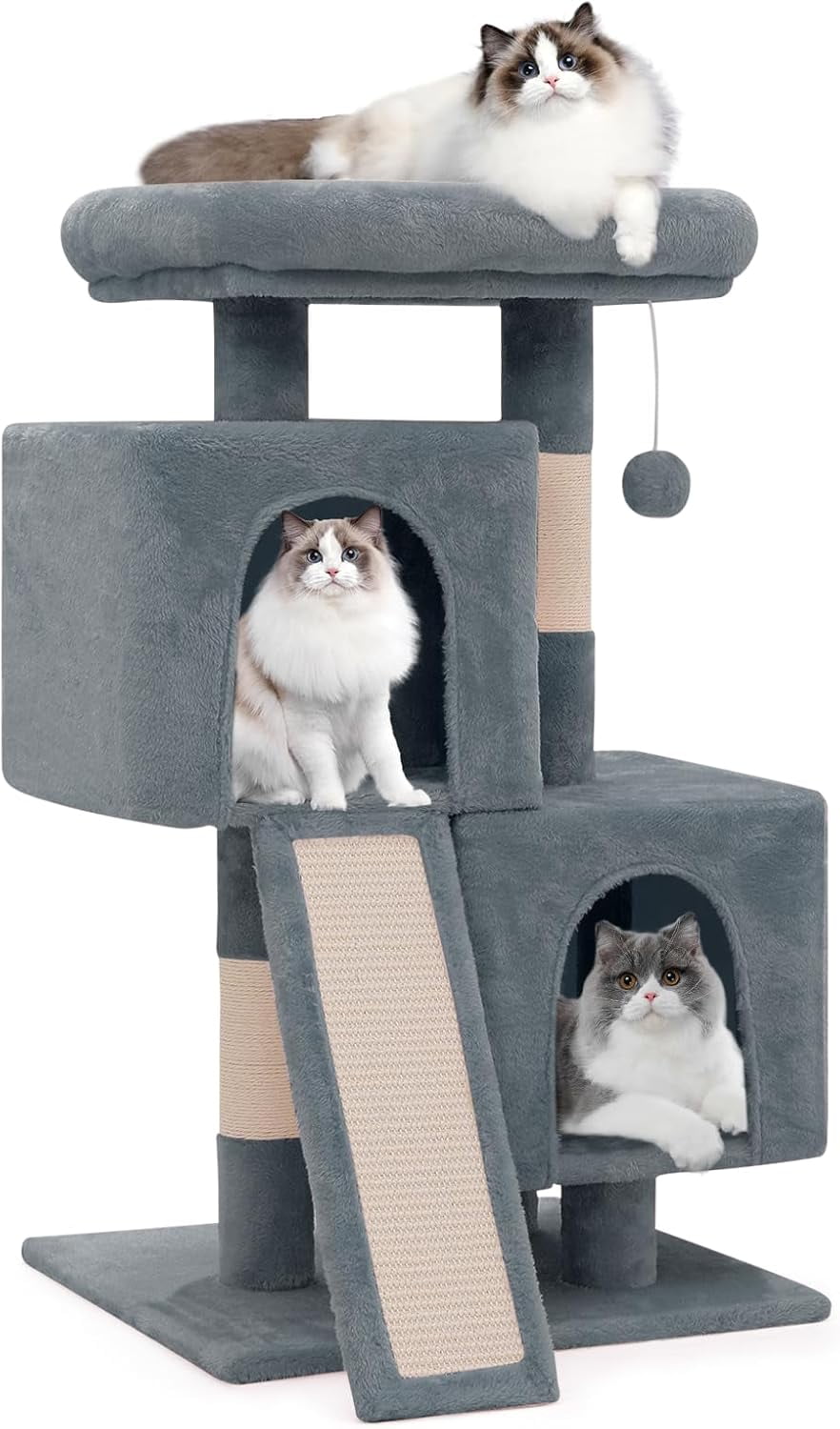THJTDH Cat Tree, 34 Inch Cat Tower for Indoor Cats, Multi-Level Cat ...