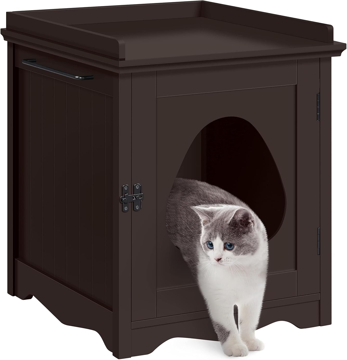 THJTDH Decorative Cat Litter Box Enclosure-Cat Washroom, Locked Pet End ...