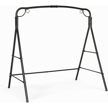 Gymax Wooden Swing Frame 67'' Solid Wood Heavy Duty A-Frame Stand with ...