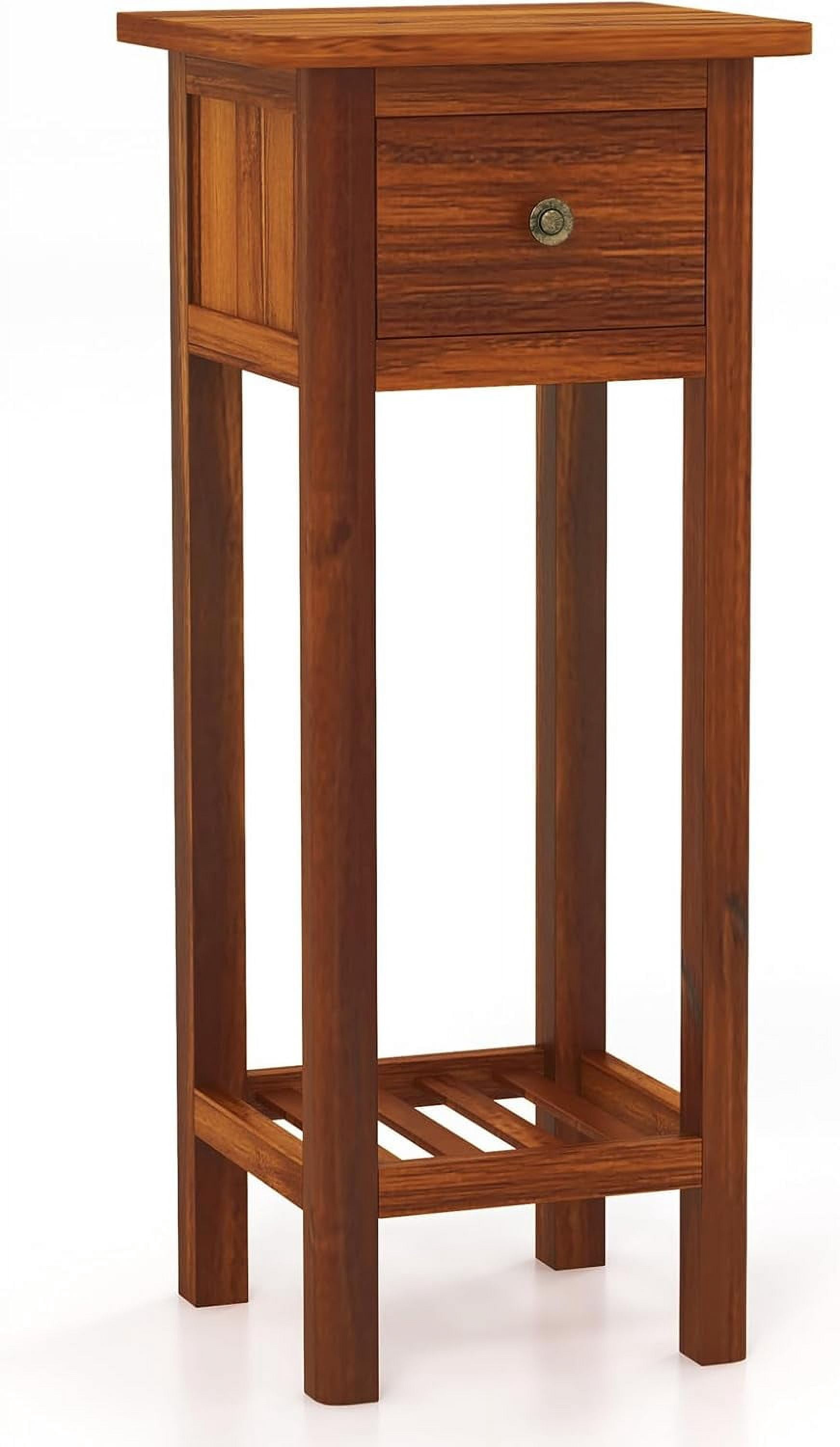 THJTDH Narrow Side Table, Small End Table for Small Spaces, Farmhouse ...