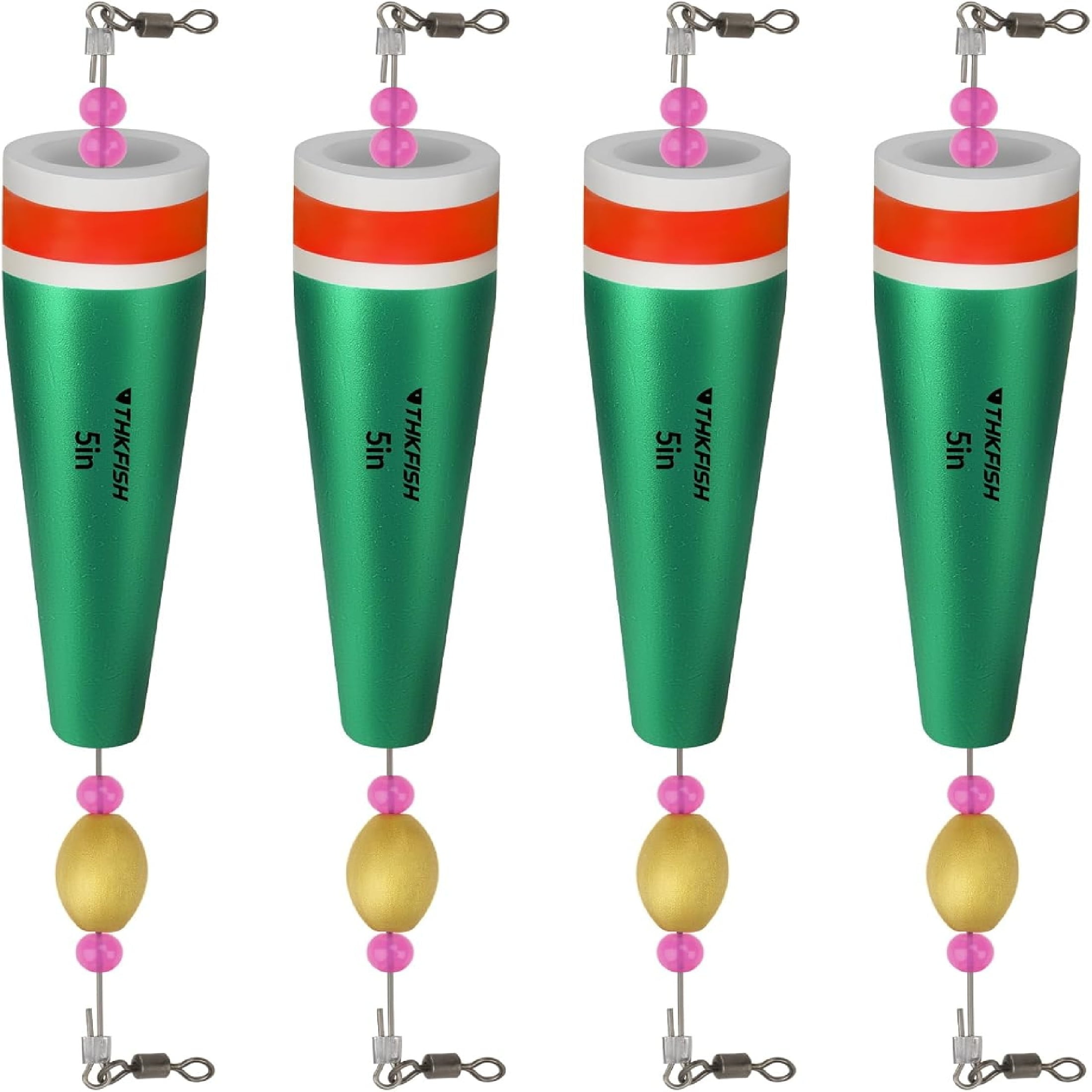 THKFISH 3/4/5Inch-4Pcs Fishing Float, Popping Cork Trout, Float Rig ...