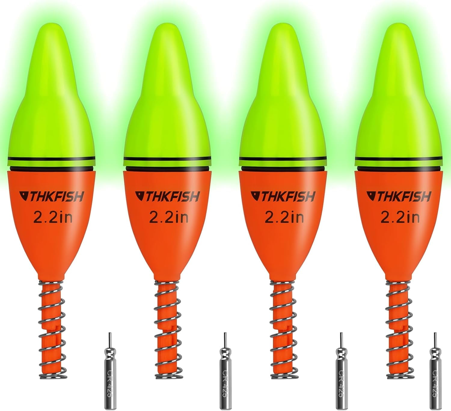THKFISH 4PCS LED Lighted Fishing Bobbers Fishing Floats for Night ...