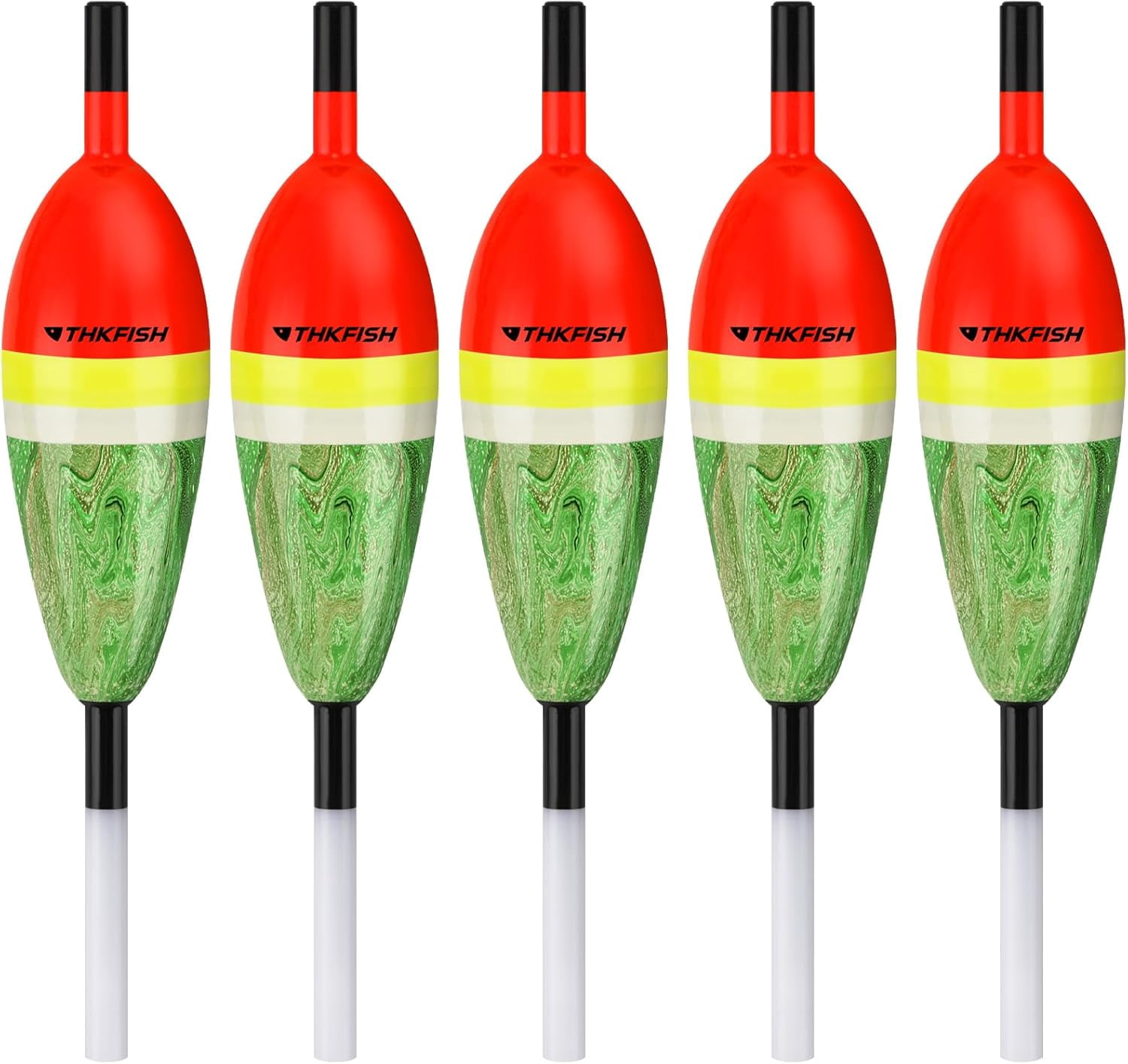 THKFISH Fishing Floats Balsa Wood Slip Bobbers, Fishing Bobbers Stick ...