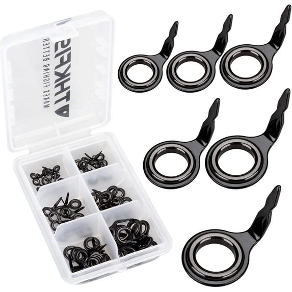 THKFISH Fishing Rod Guides Fishing Rod Repair Kit Baitcasting/Spinning ...