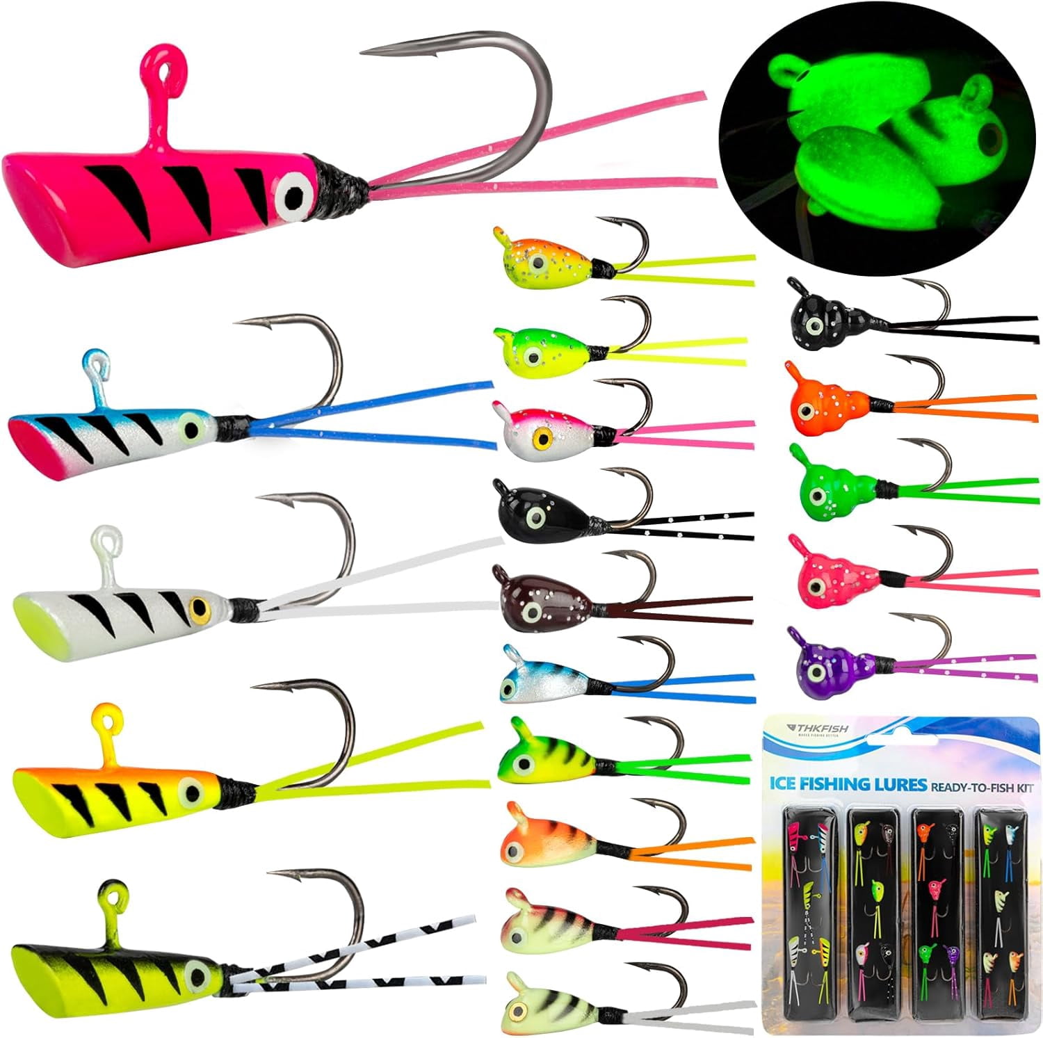 THKFISH Ice Fishing Lures Ice Fishing Jigs Ice Fishing Gear Hard ...
