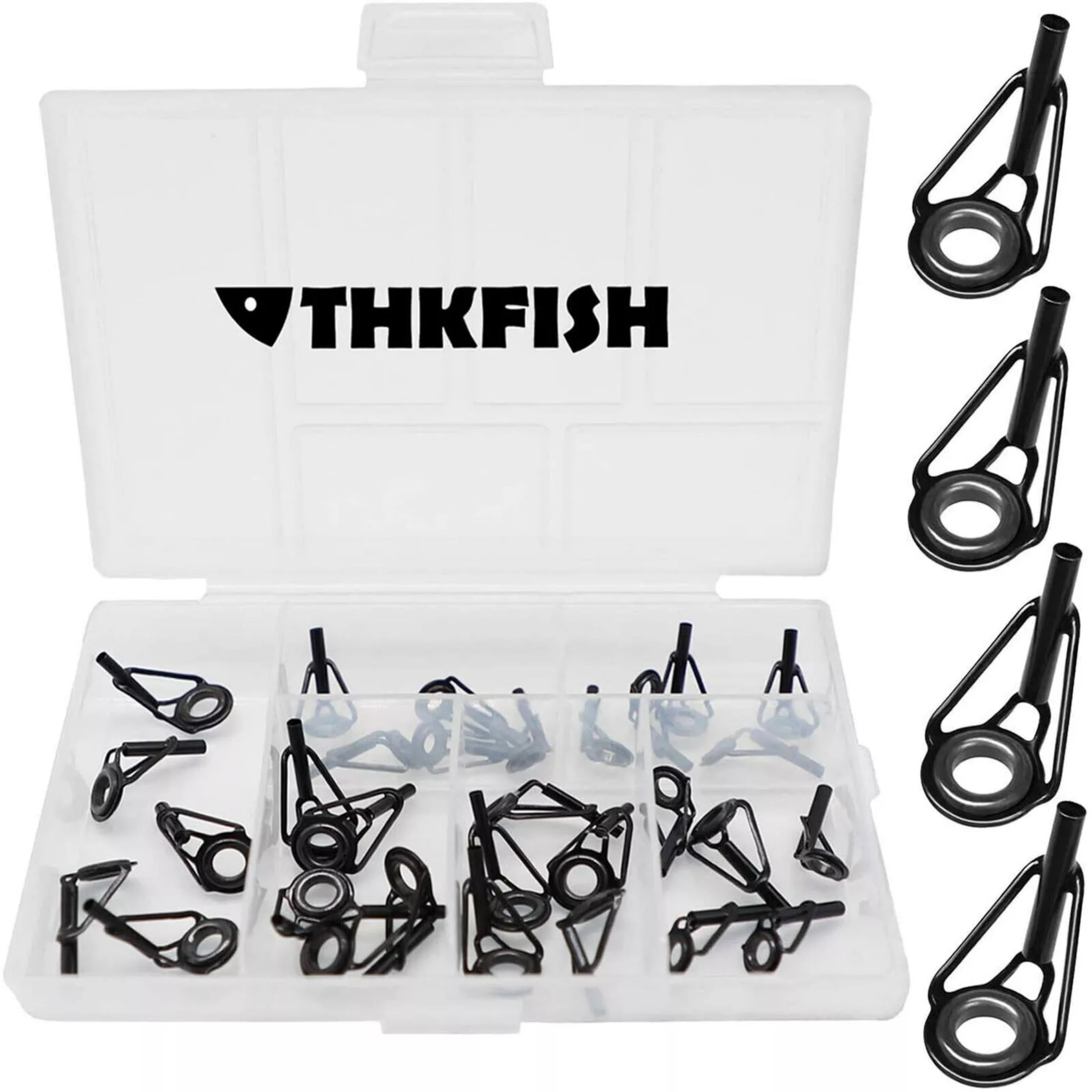 THKFISH Rod Tip Repair Kit,Fishing Stainless Steel Ceramic Ring Guide ...