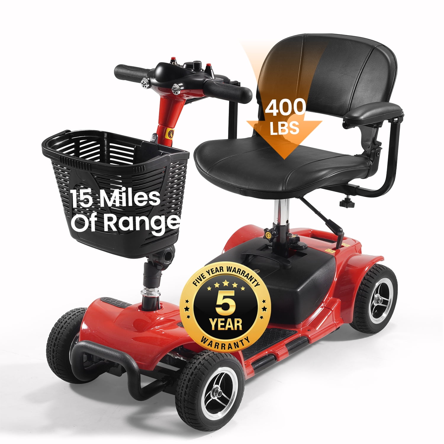 THLAND Foldable Power Mobility Scooter, 4 Wheel, for Seniors, Disabled ...