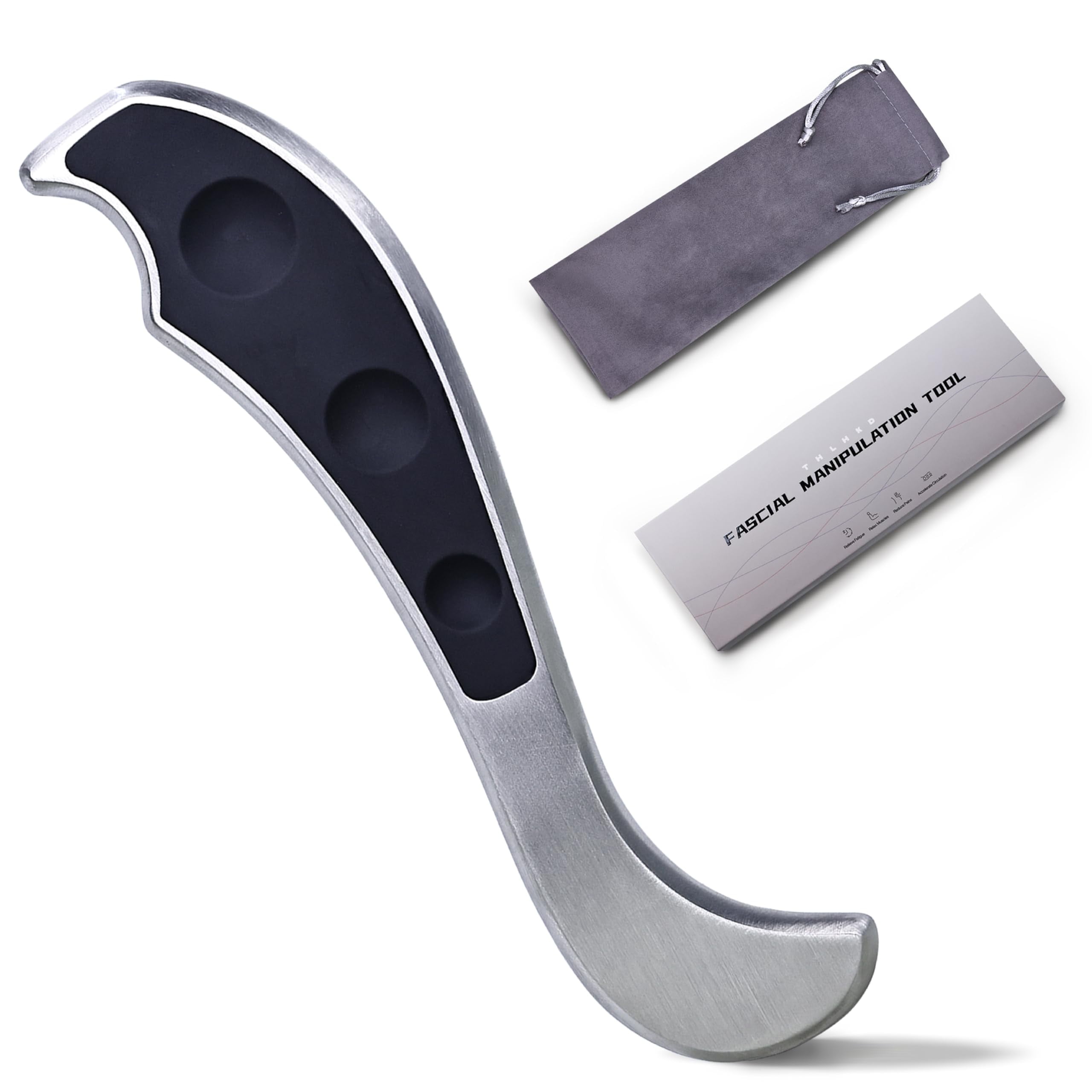 THLHKD Body Gua Sha AIF4 Tool - Non-Slip Design Stainless Steel Fascia ...
