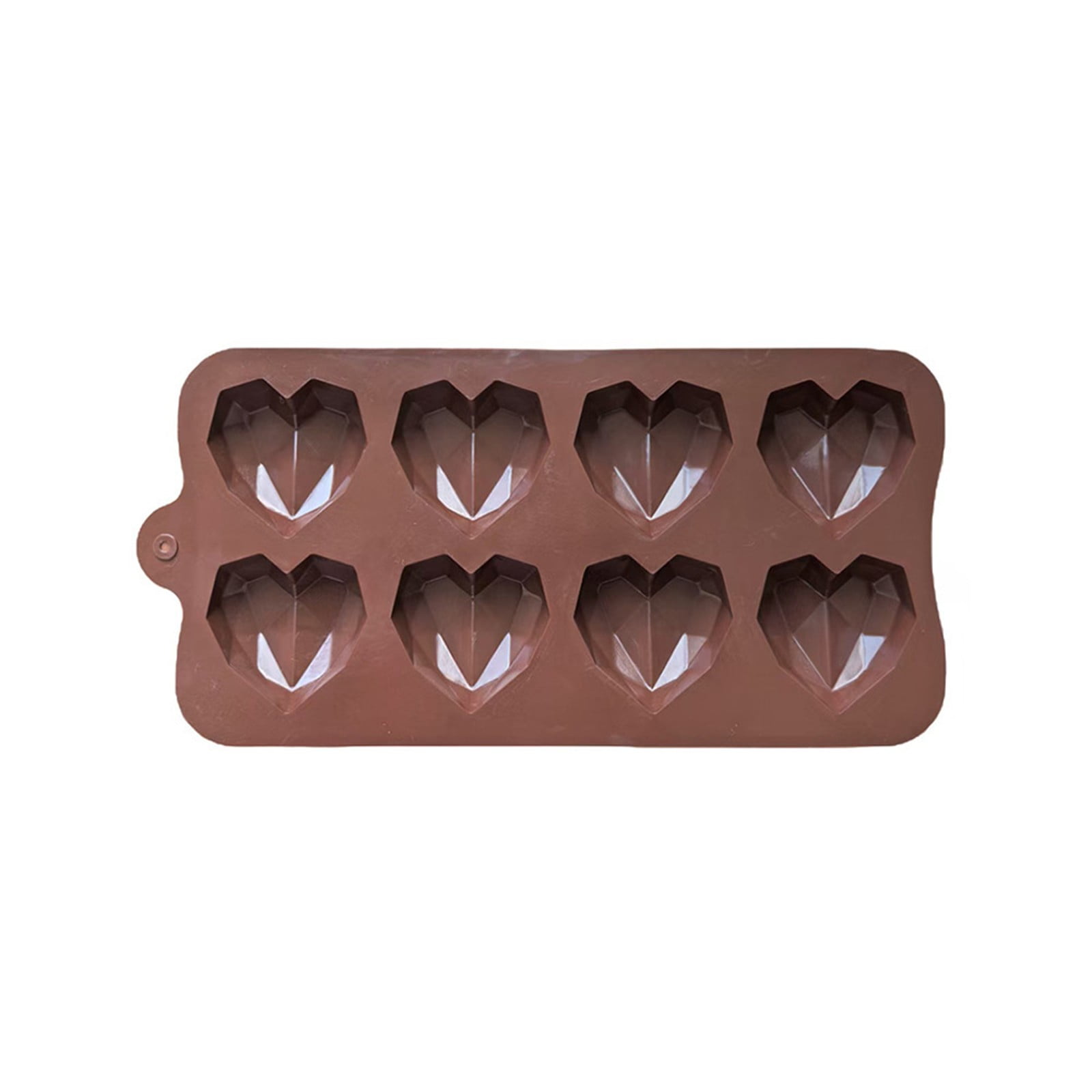 THLKIF 3D Diamond Heart Silicone Mold for Chocolate, 8 Cavities Easy ...