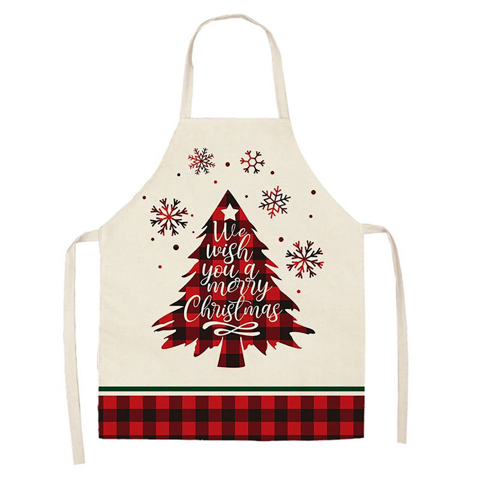 THLKIF Christmas Aprons for Men Women, Plaid Aprons Adjustable Plaid ...