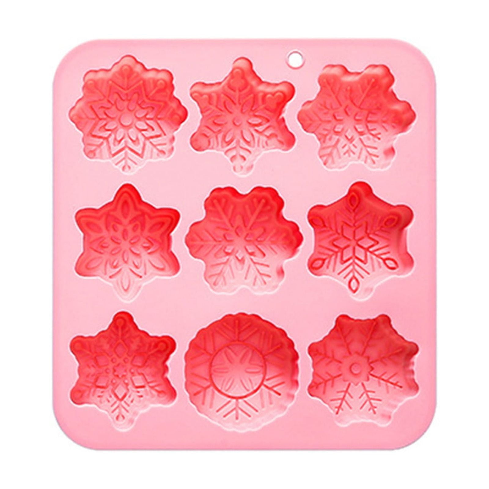 THLKIF Christmas Chocolate Silicone Molds, 12-Cavity Snowflake Shapes ...