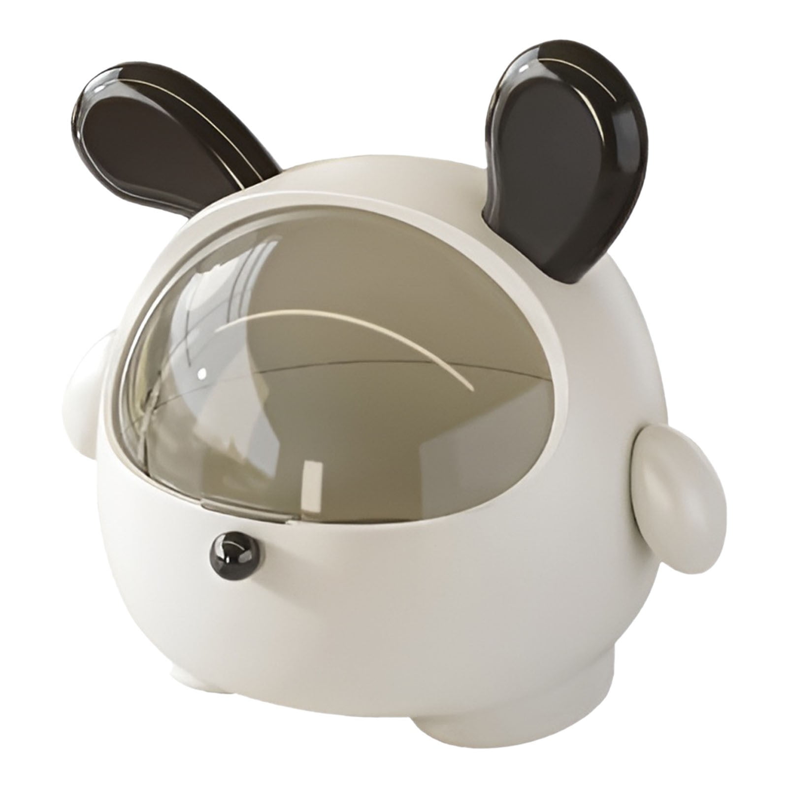 THLKIF Cute Animal-Design Desktop Trash Can with Lid | Mini Plastic ...