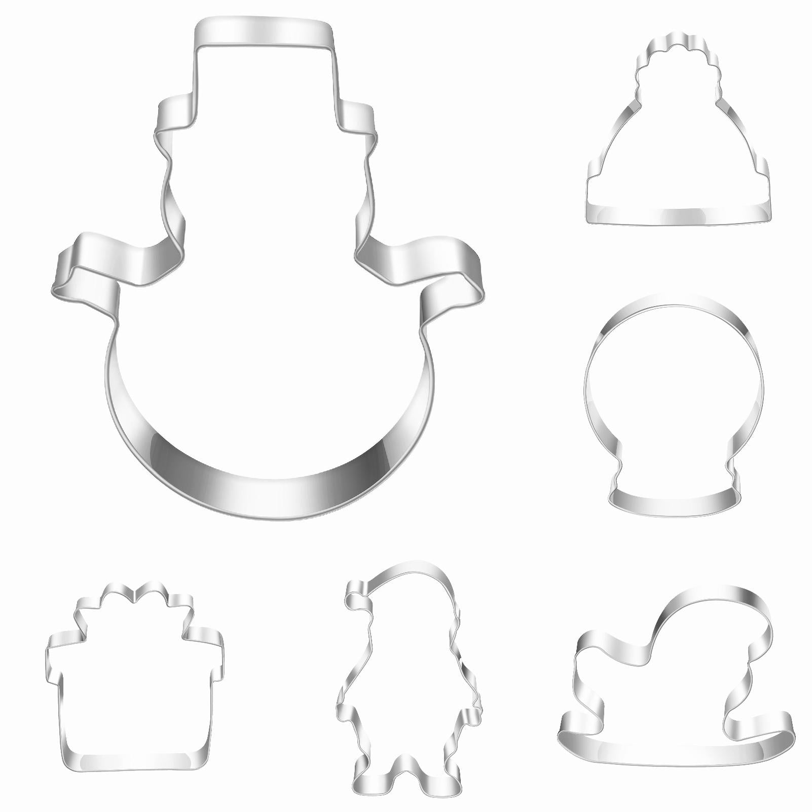 THLKIF Large Christmas Cookie Cutters, 4" Holiday Cookie Cutters Shape ...