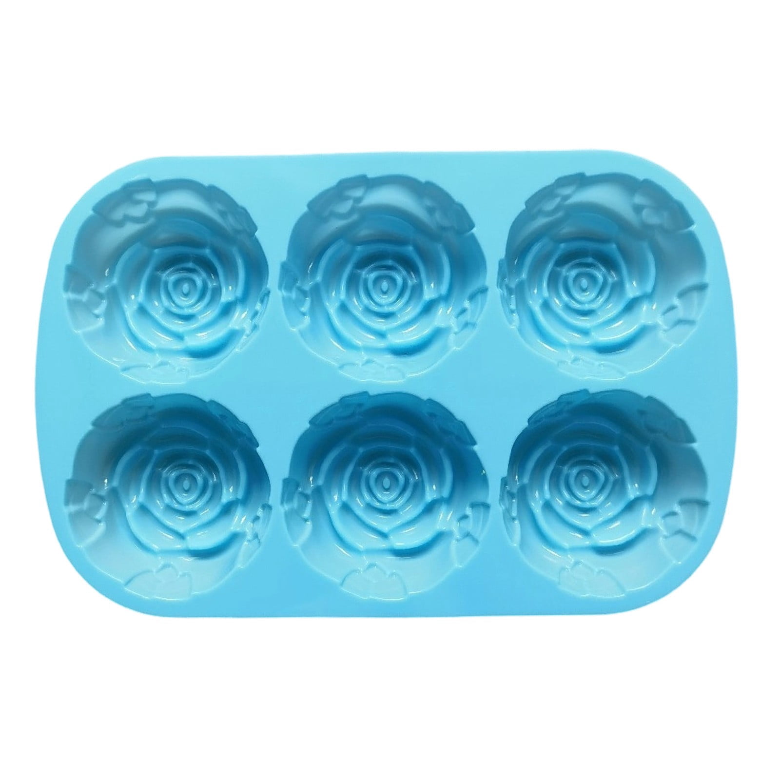 THLKIF Rose Silicone Molds 6 Cavity Large Rose Flower Mold for ...