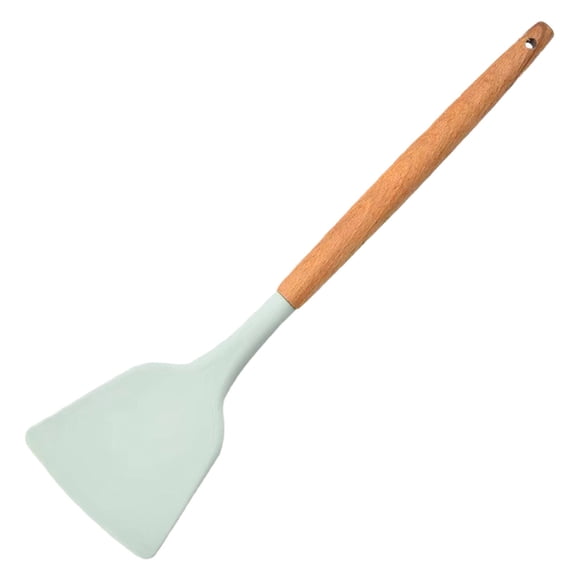 THLKIF Silicone Kitchen Utensil with Wooden Handle, High Temperature ...