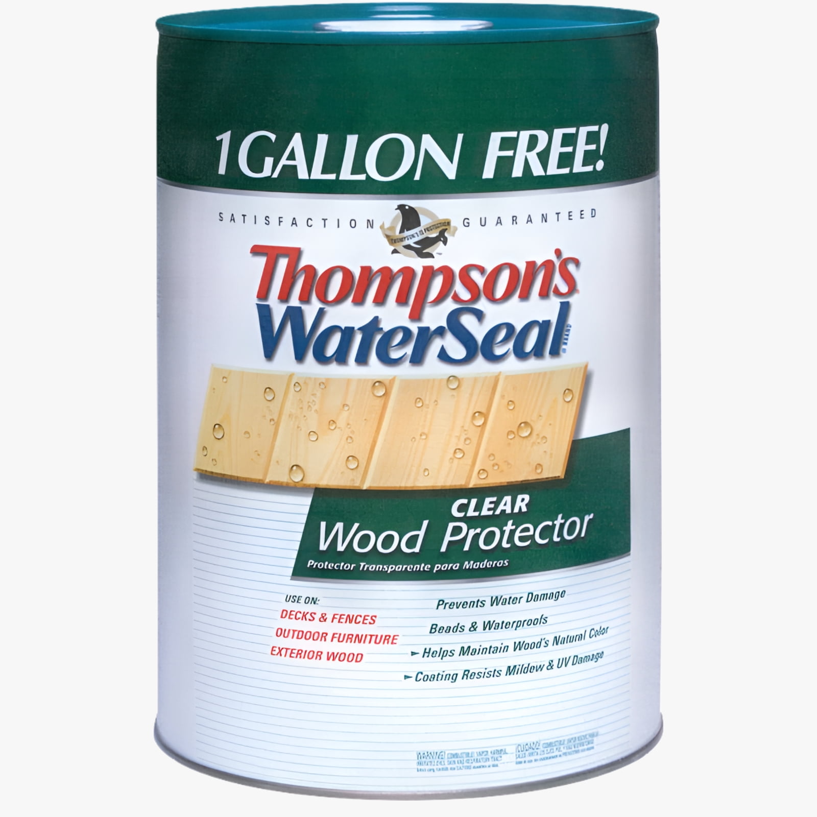 Thompson's Waterseal Clear Oil-Based Transparent Wood Protector, 6 gal ...