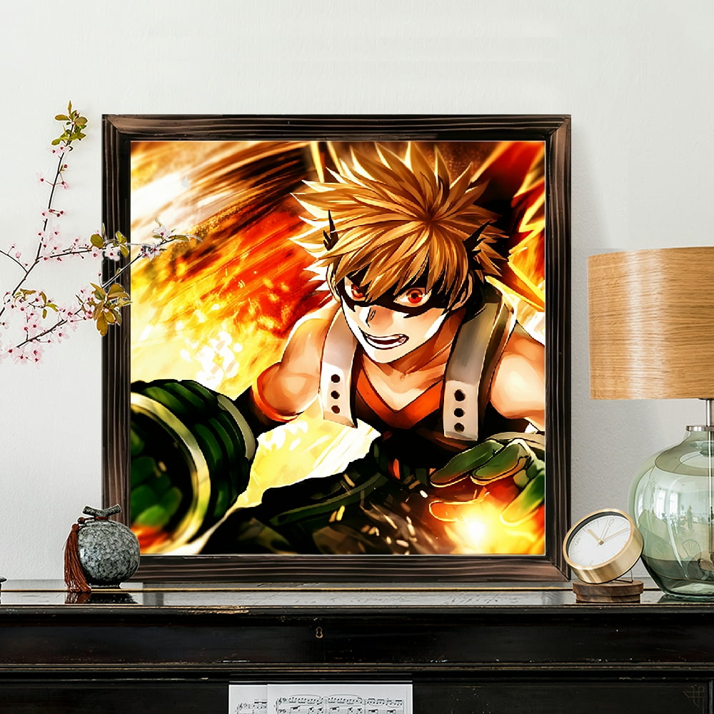 THNCLZX My Hero Academia Square Wooden Sign Vintage Wall Decor My Hero ...