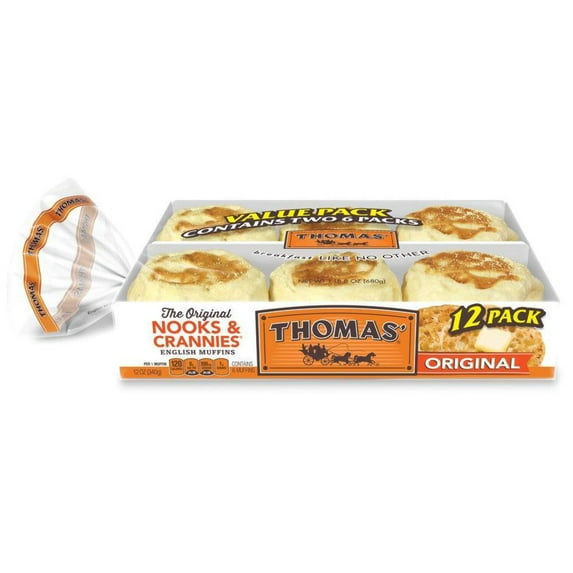 THOMAS ORIGINAL ENGLISH MUFFINS - 2 PACK - Walmart.com