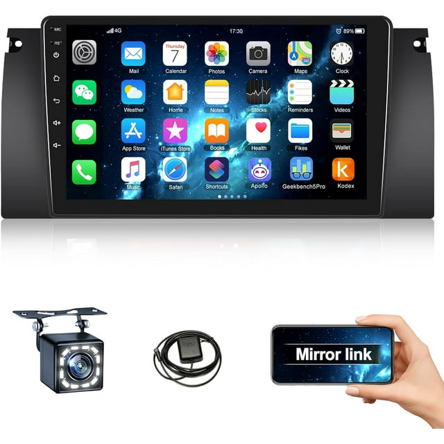 THONZER 1+32GB Android Car Stereo for BMW X5 E39 M5 E38 E53 5 Series (1996-2003) 9 Inch HD Touch ...