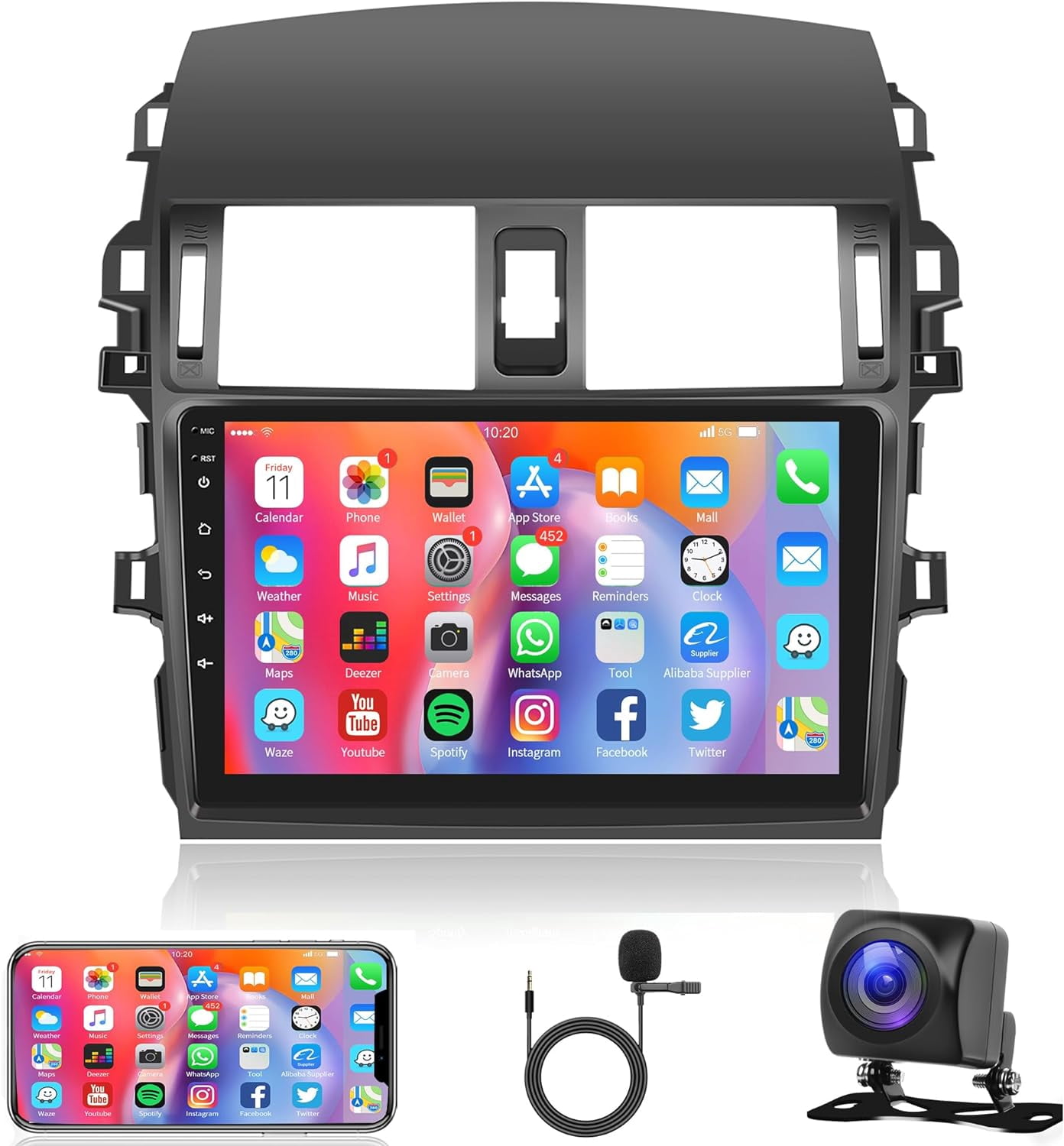 THONZER for Toyota Corolla 2009-2013 with GPS Navigation Android Car ...