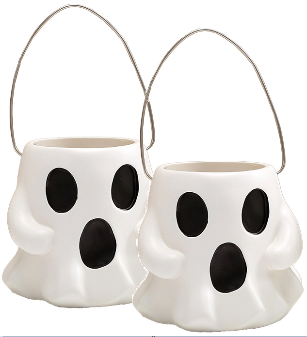 THOPBPRK 2 Pack Halloween Ghost Bucket Decor Halloween Ghost Trick or ...