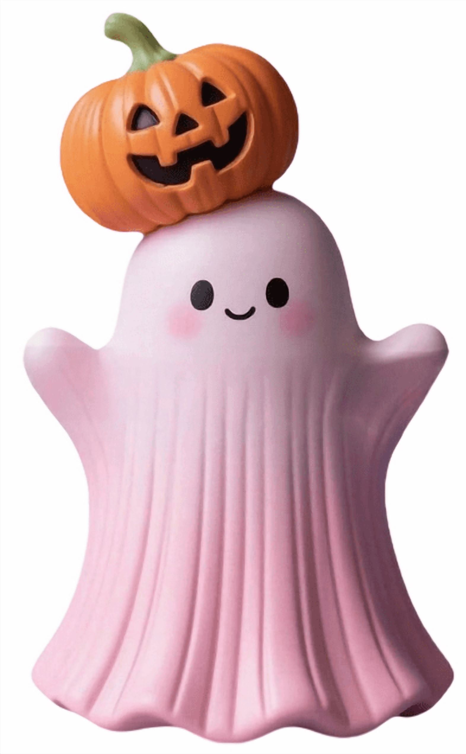 THOPBPRK 2025 New Halloween Ghost, Mini Cute Pink Ghost Statue with ...