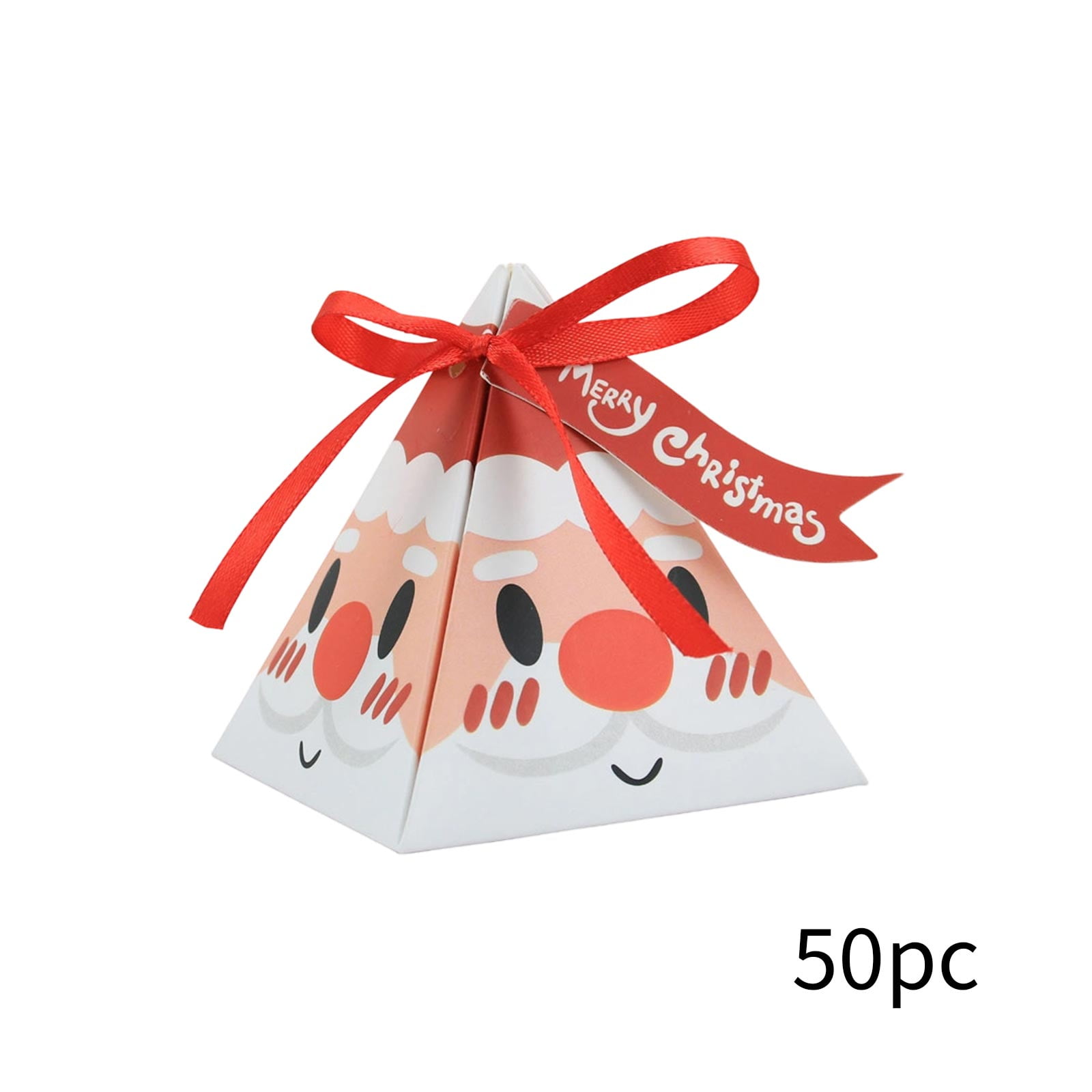 THOPBPRK 50 Pack Christmas Gift Boxes 2025, Triangle Candy Favor Boxes ...