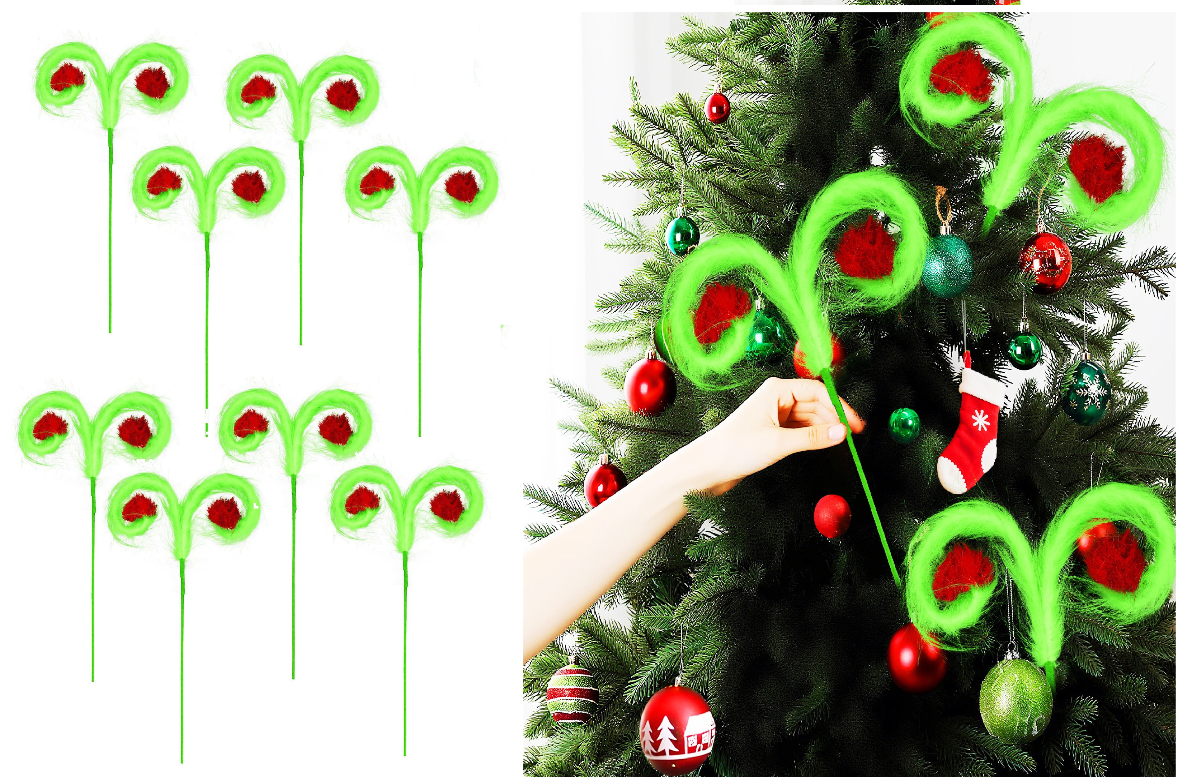 THOPBPRK 8 Pcs Christmas Tree Topper Plush, 17 Inch Furry Christmas ...