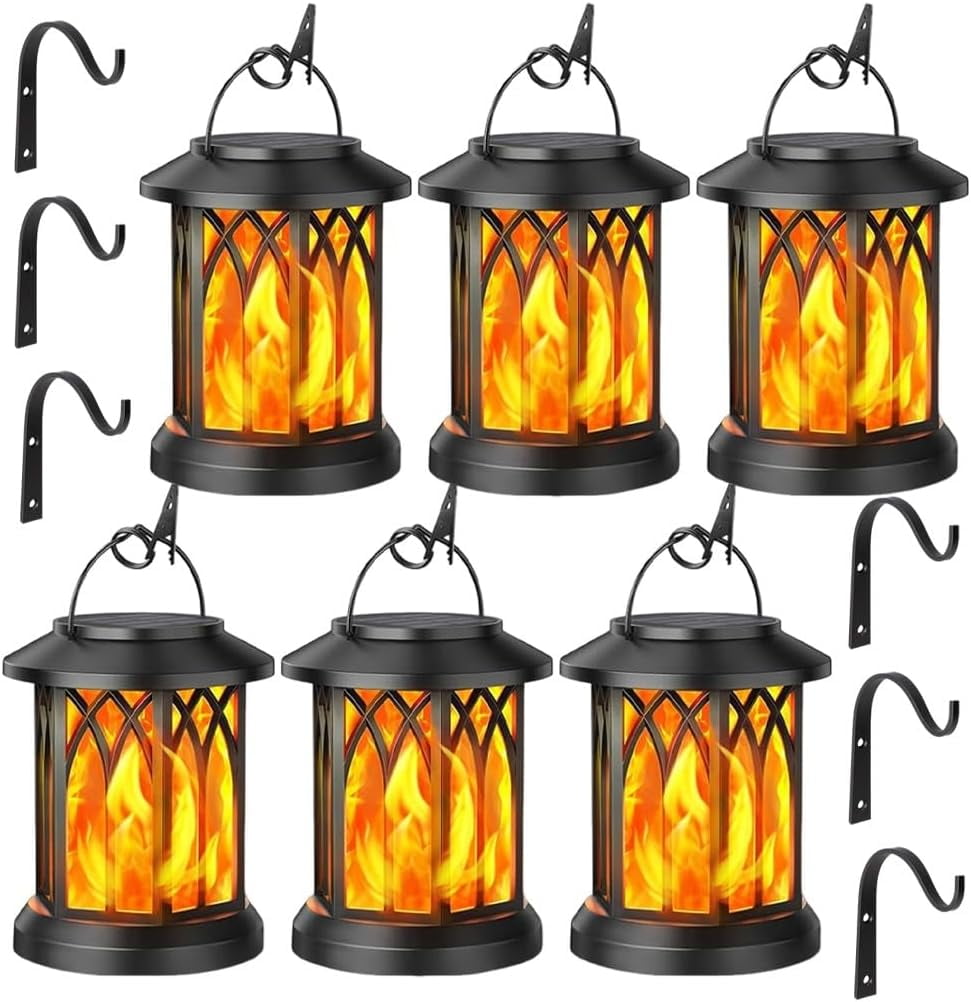THOPBPRK Boundbreed Flickering Flame Solar Lantern Outdoor Waterproof ...