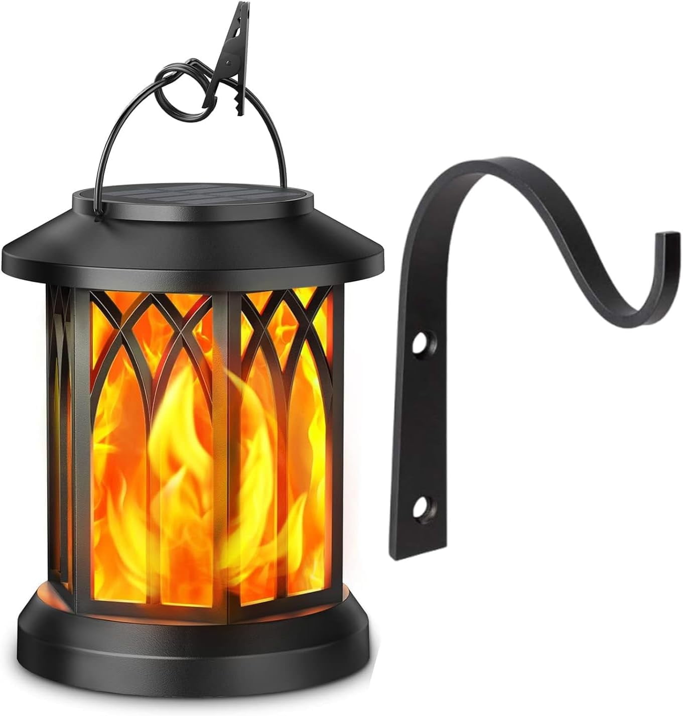 THOPBPRK Boundbreed Flickering Flame Solar Lantern Outdoor Waterproof ...