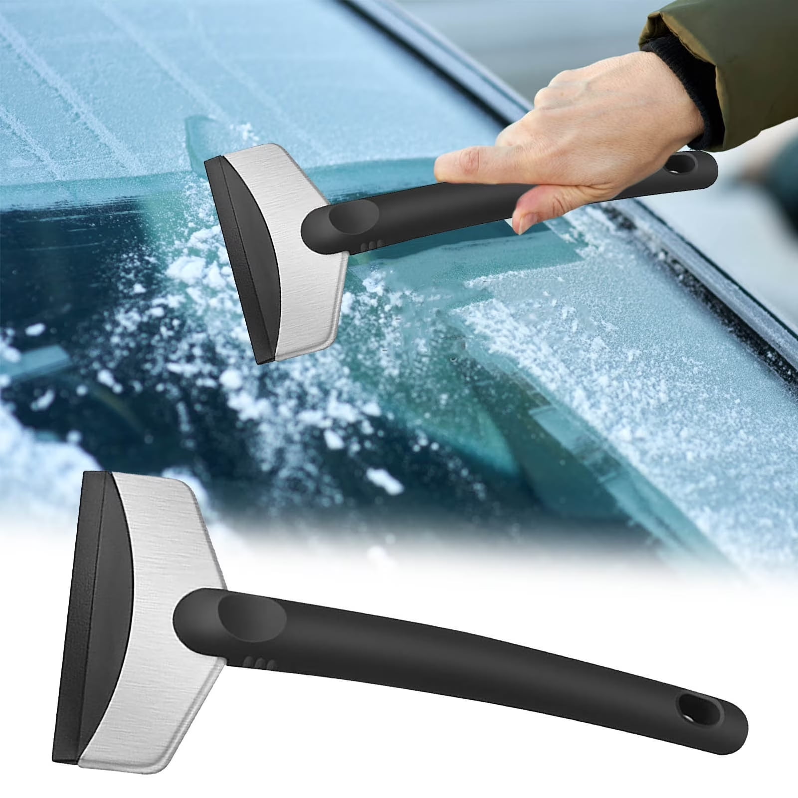 THOPBPRK Car Ice Scraper Snow Brush 2025, Winter Windshield Ice Removal ...