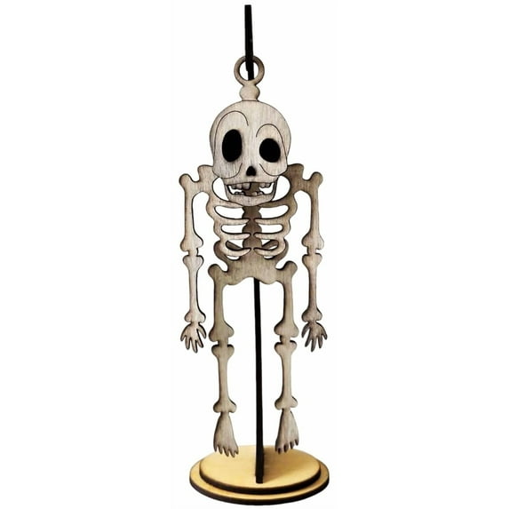 THOPBPRK Chilling Skeleton On Swing 3D - Cute Skeleton Halloween Decor ...