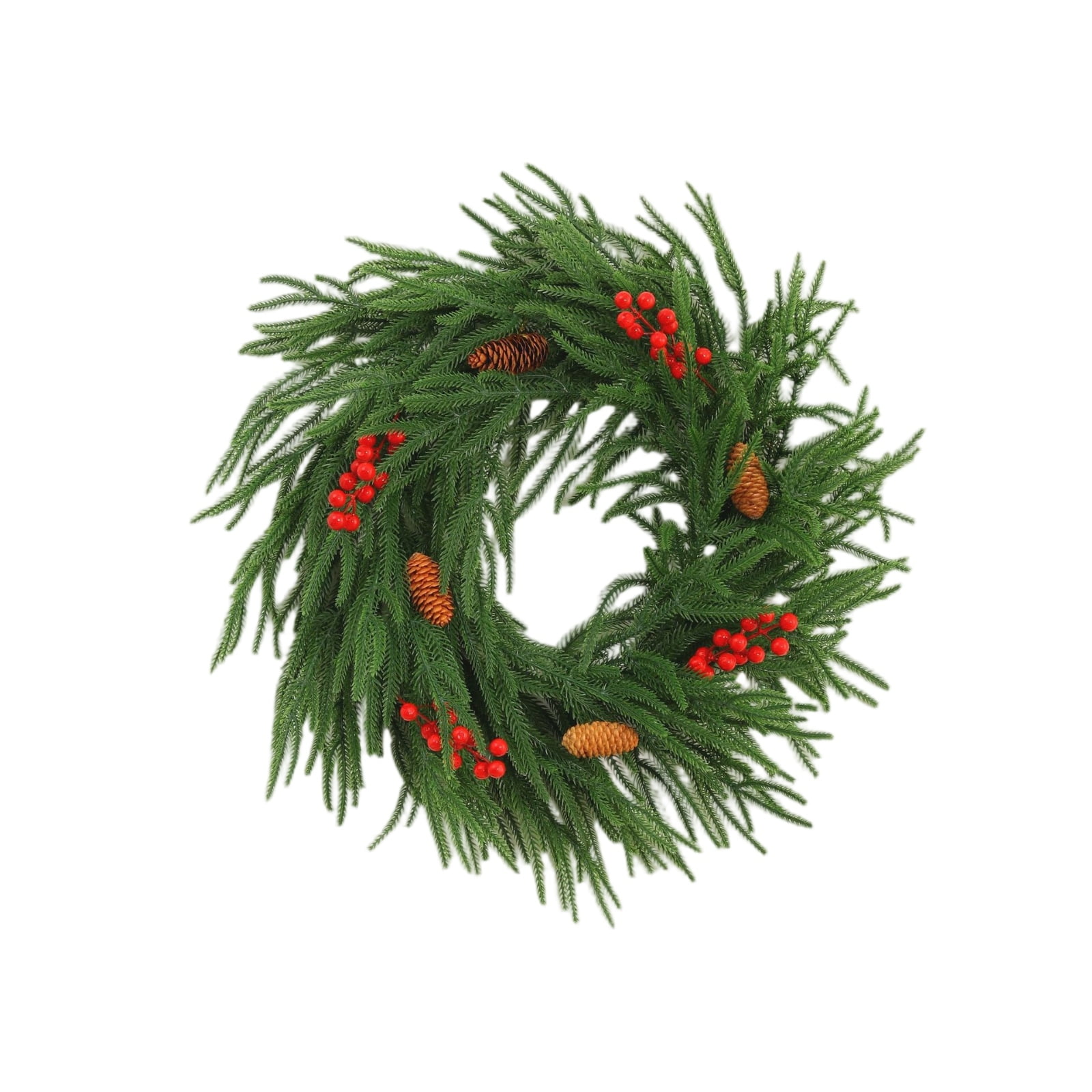 THOPBPRK Christmas Wreath with Lights 2025, 20 Inch LED Lighted Wreath ...