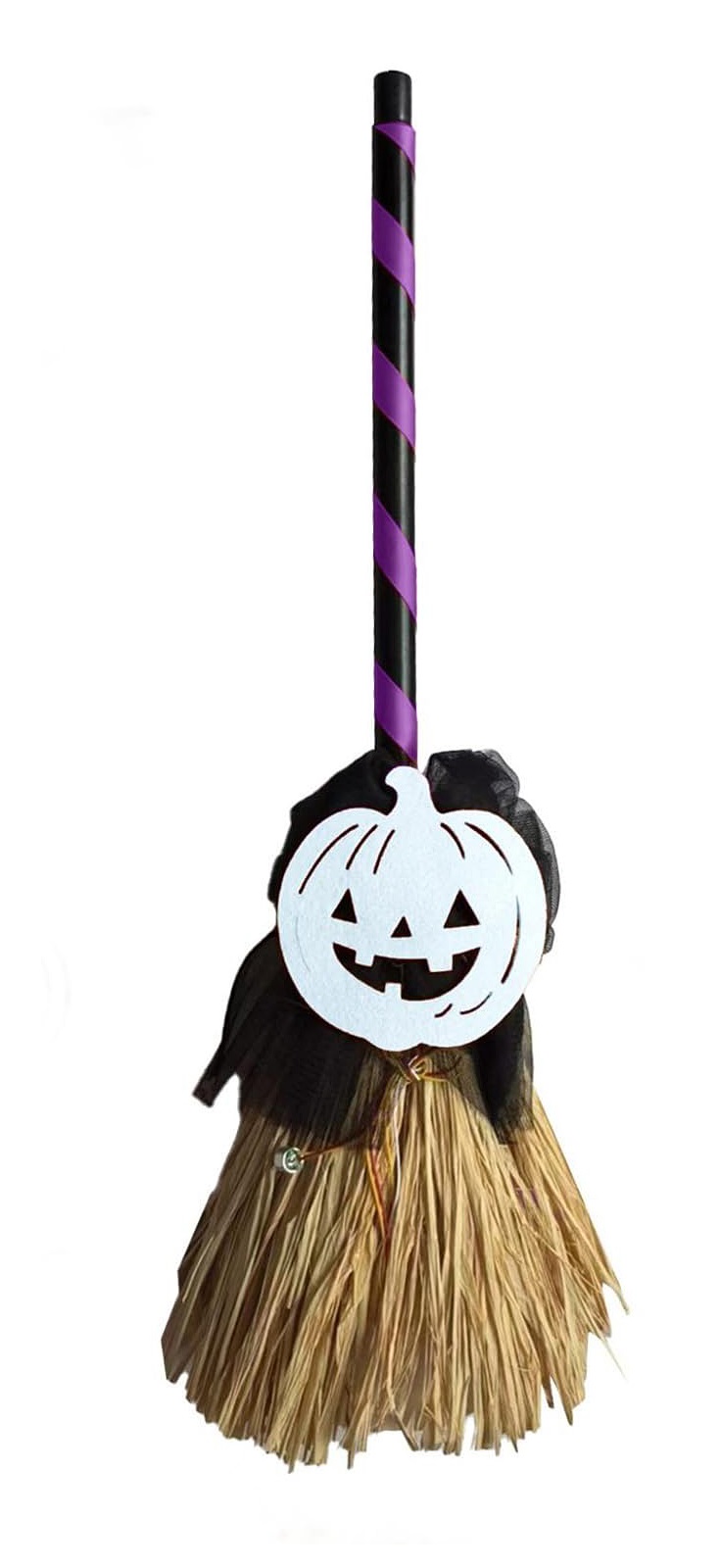 THOPBPRK Floating Broom Halloween, Floating Witch Broom, 32'' Light up ...