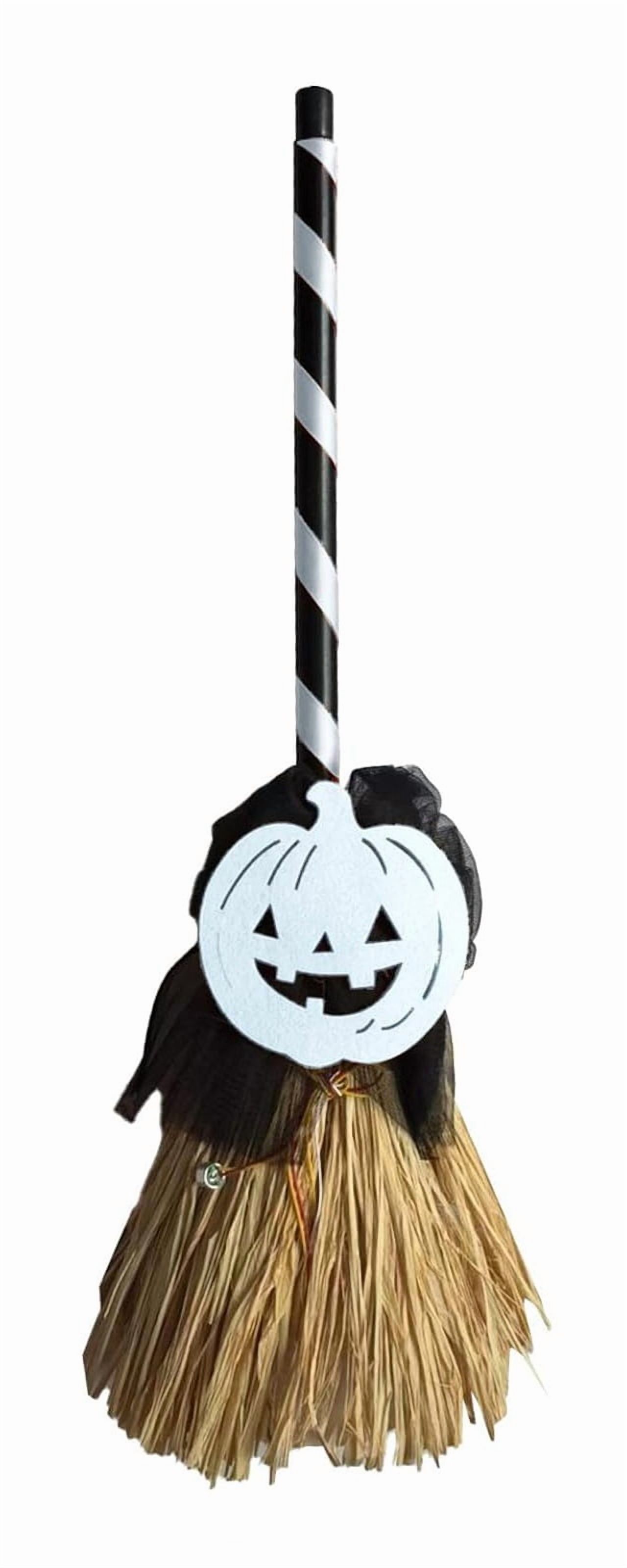THOPBPRK Floating Broom Halloween, Floating Witch Broom, 32'' Light up ...