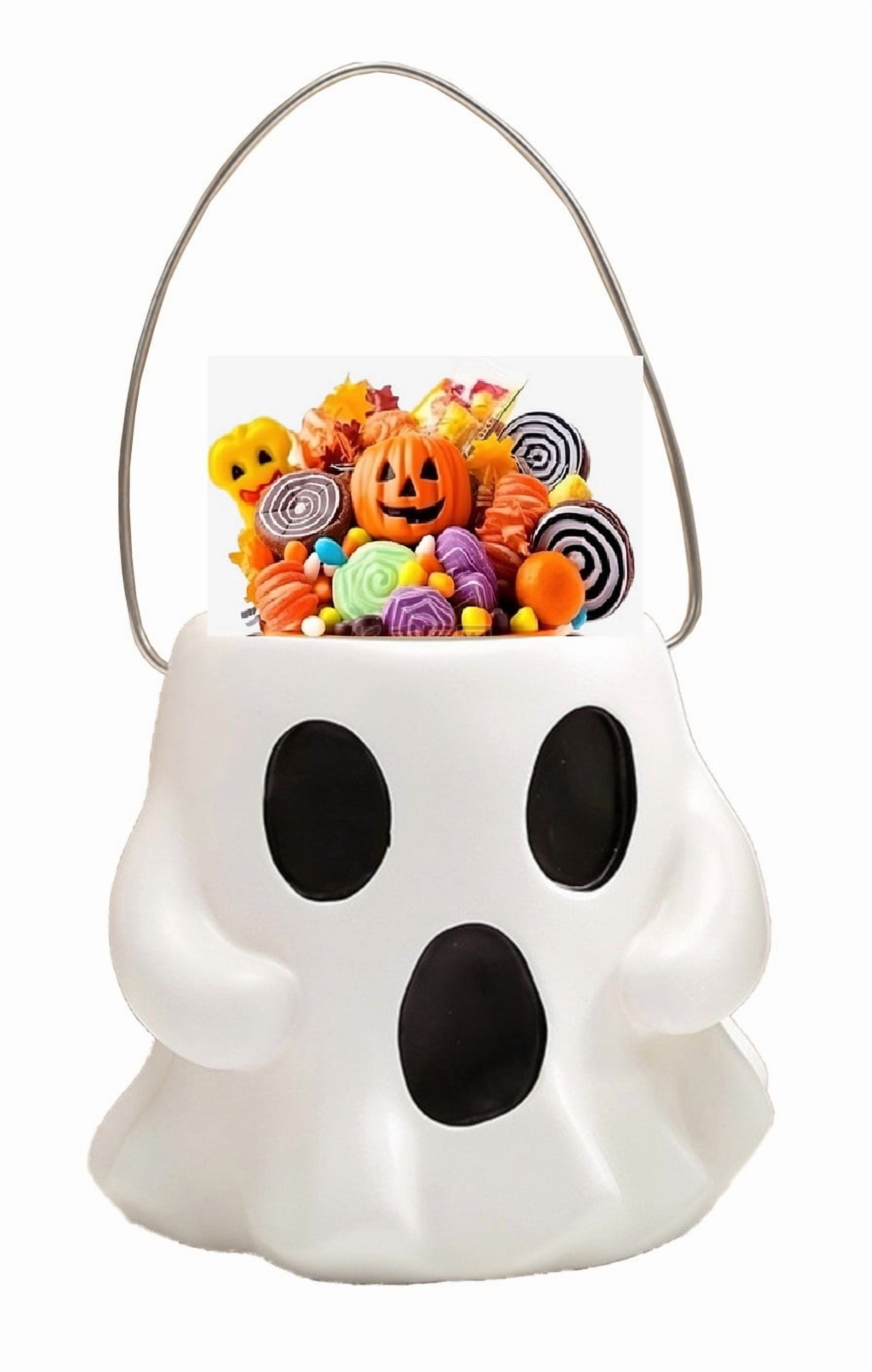 THOPBPRK Halloween Ghost Scream Candy Bucket, Cute Resin Candy Bowl for ...