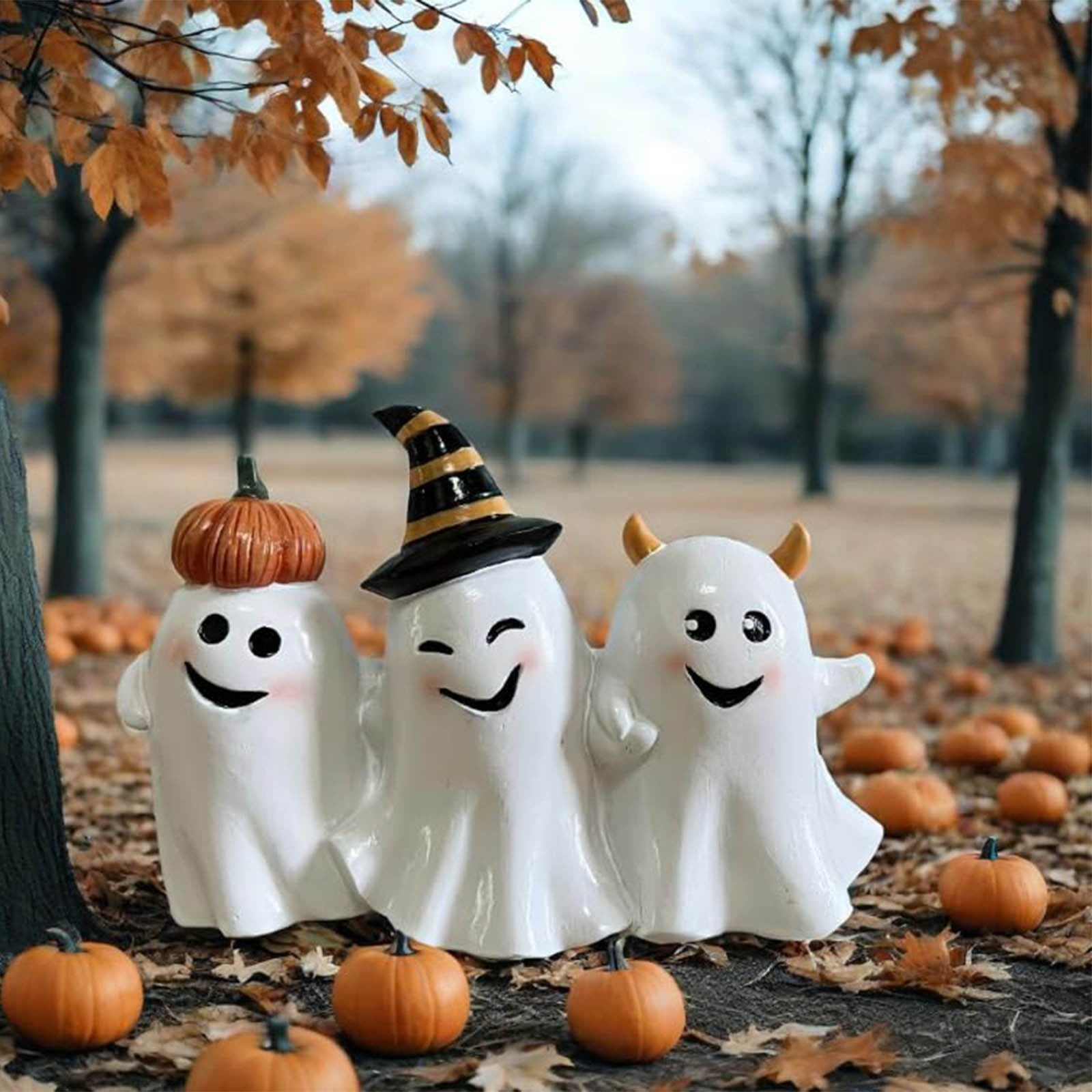 THOPBPRK Halloween Spooky Resin Statue Decorations for Indoor ...