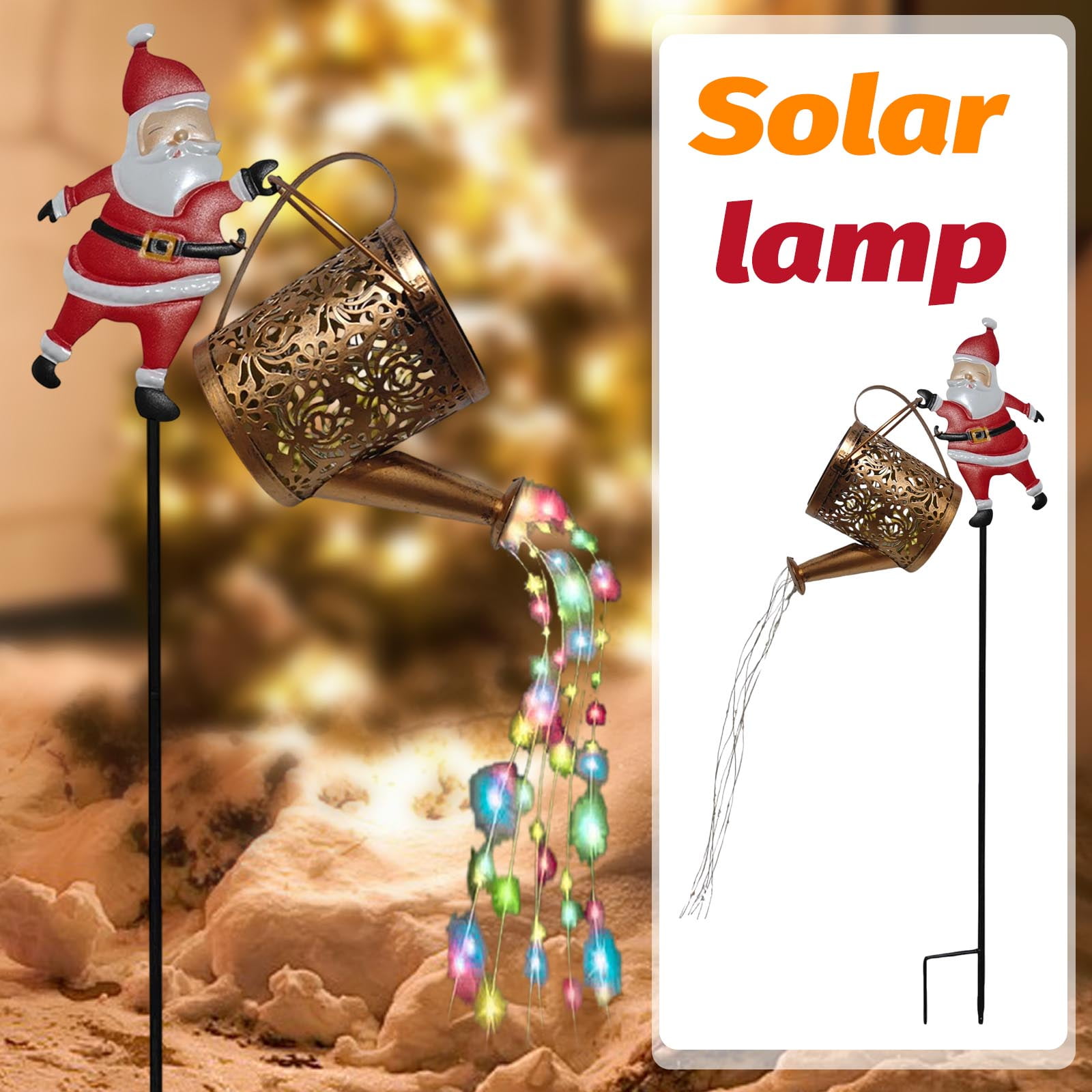 SYDZL Outdoor Solar Light Christmas Decoration Santa Claus Design ...