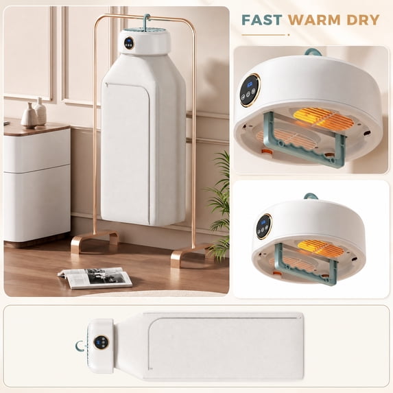 THOPBPRK Portable Clothes Dryer Foldable Dryer Machine Smart Quick Dry ...