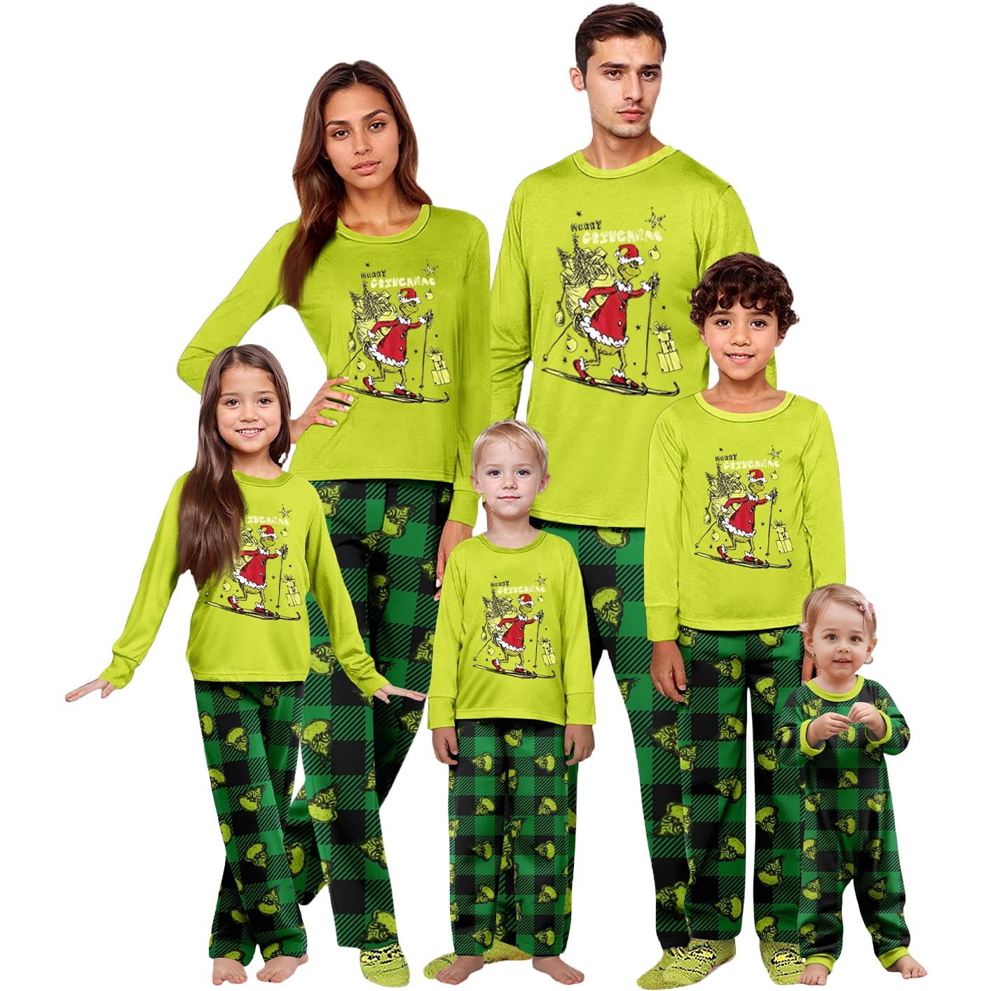 THOPBPRK grin-ch Family Pajama Sets – Christmas Pajamas Matching ...