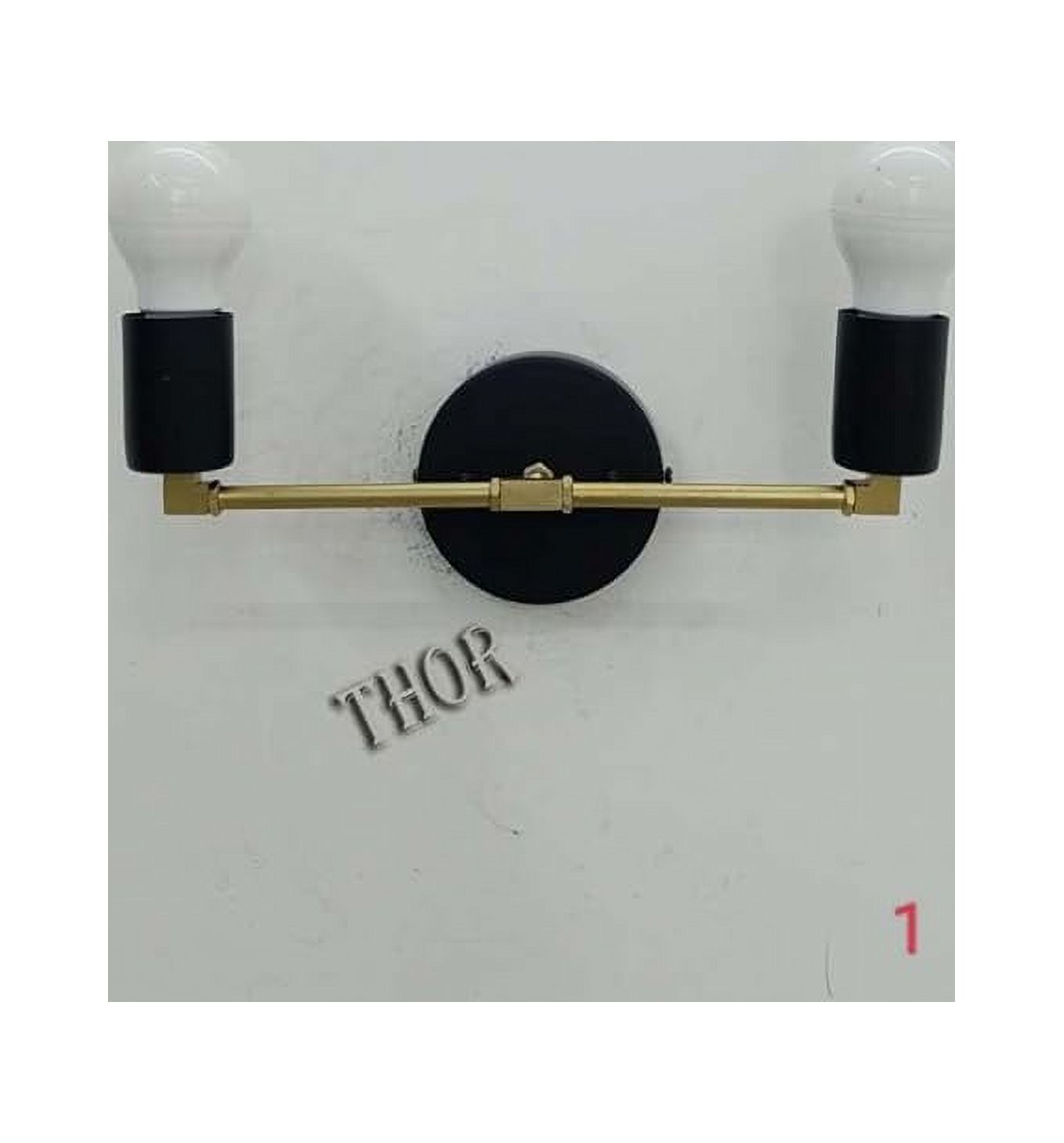 THOR INSTRUMENTS 2-Light Vanity Light Fixtures, Black Bathroom Wall ...