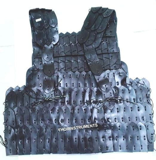 THOR INSTRUMENTS Armor Leather Padded Jacket Vest Medieval Knight ...