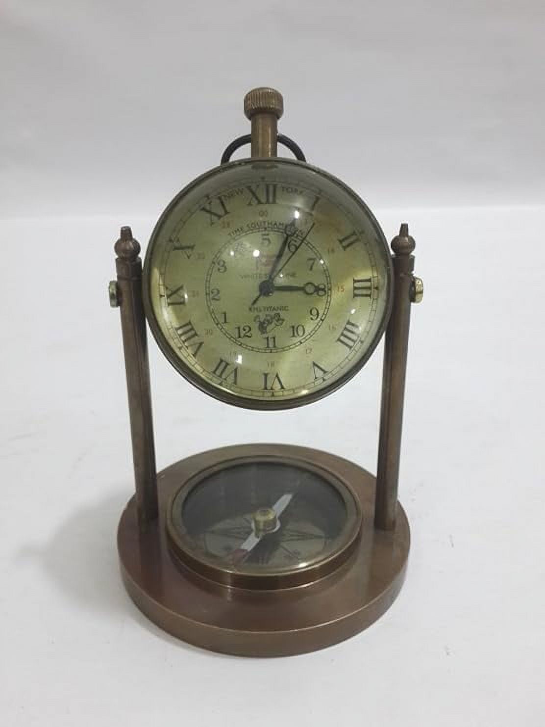 THOR INSTRUMENTS Collectible Nautical Style Clock Antique Brass Vintage ...