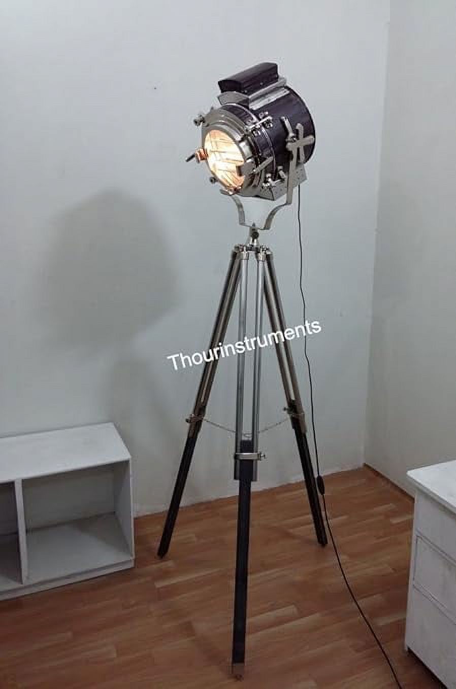 THOR INSTRUMENTS Collectible SEARCHLIGHT Spotlight COVERD Leather with ...