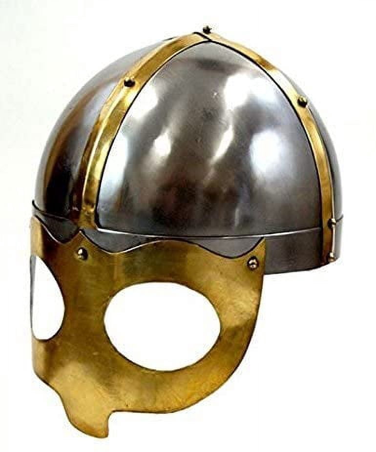 THOR INSTRUMENTS Deluxe Viking Mask Helmet W/Steel Brass Trim ...